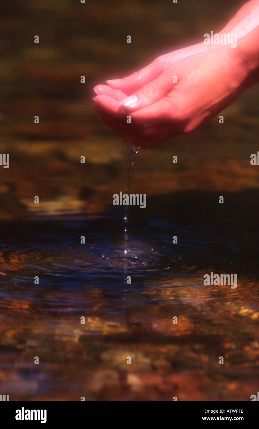 Hands scooping water hi-res stock photography and images - Alamy