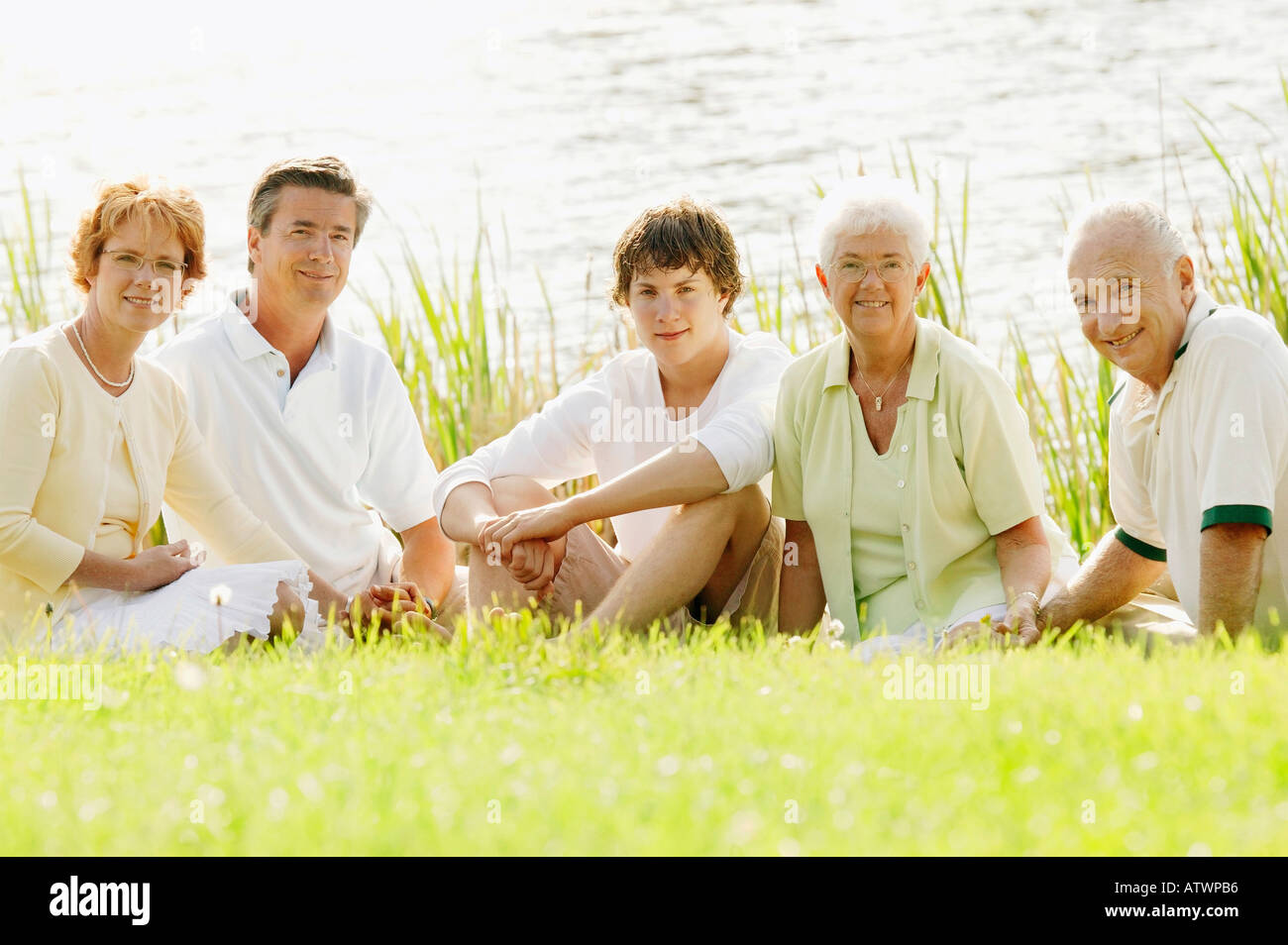 A portrait of three generations Stock Photo - Alamy