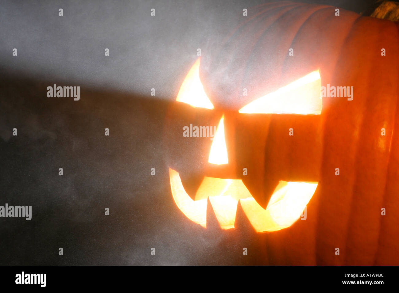 Smoking angry halloween pumpkin hi-res stock photography and images - Alamy