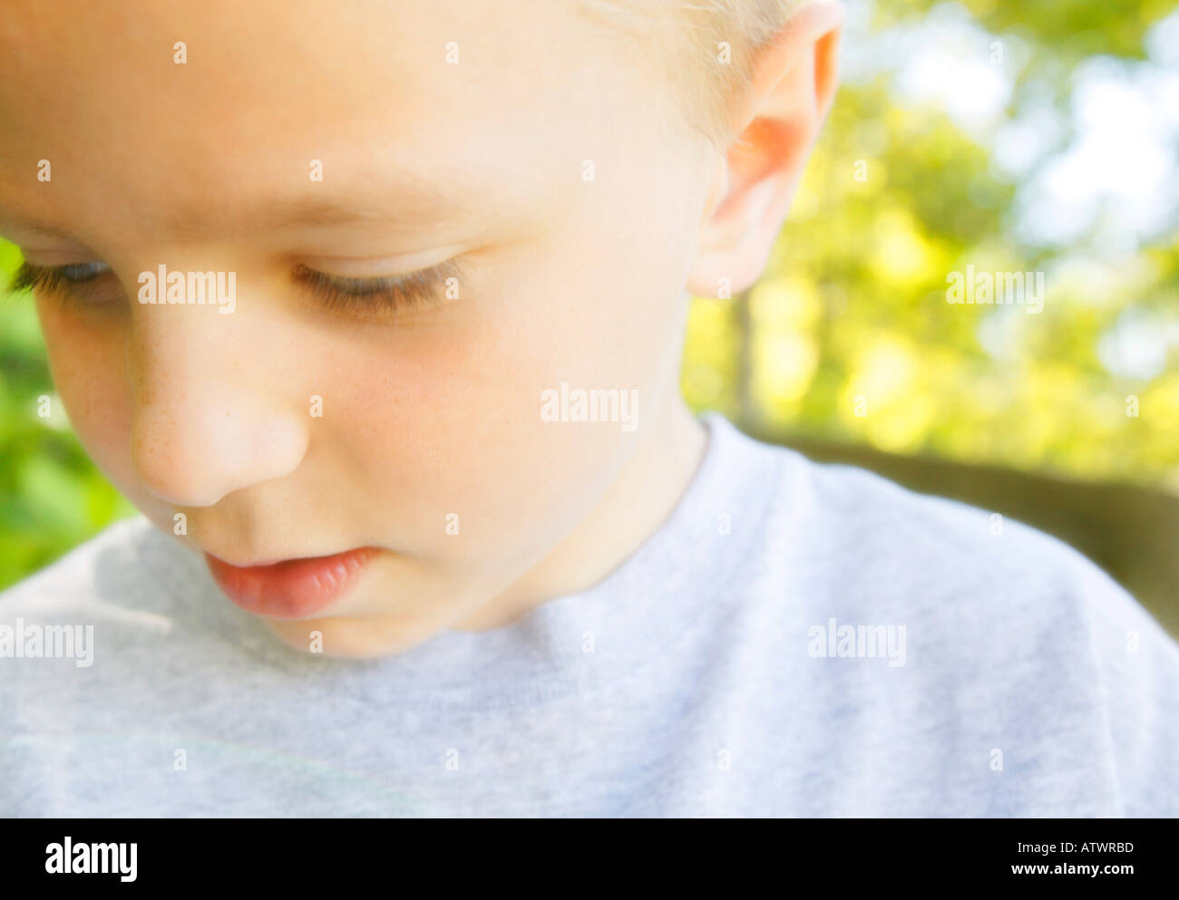 Small child with solemn look hi-res stock photography and images - Alamy