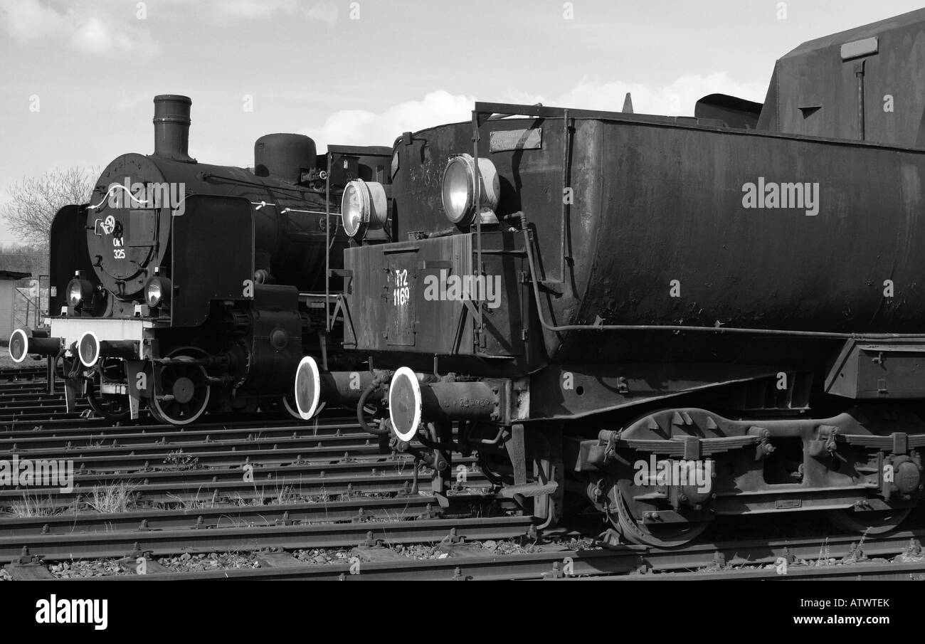 Steam engines locomotives Stock Photo - Alamy