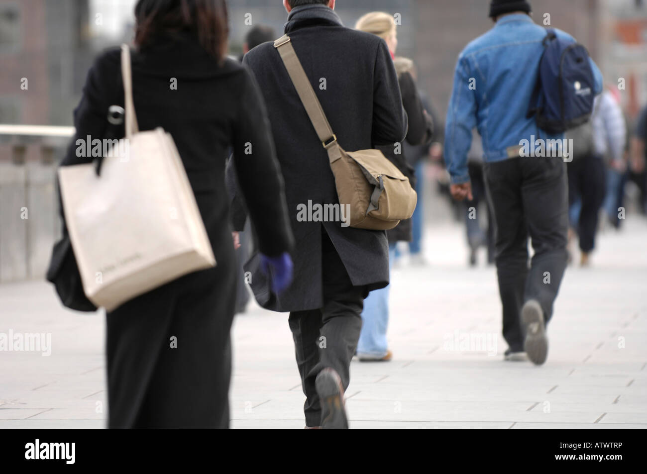 Walking walk rush commuter commute commuting people business work ...