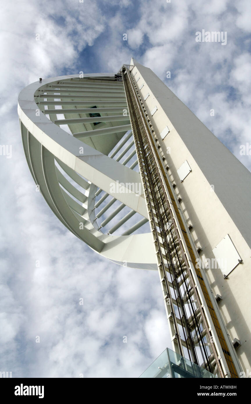 a different unique angled view of the spinnaker tower structure at ...