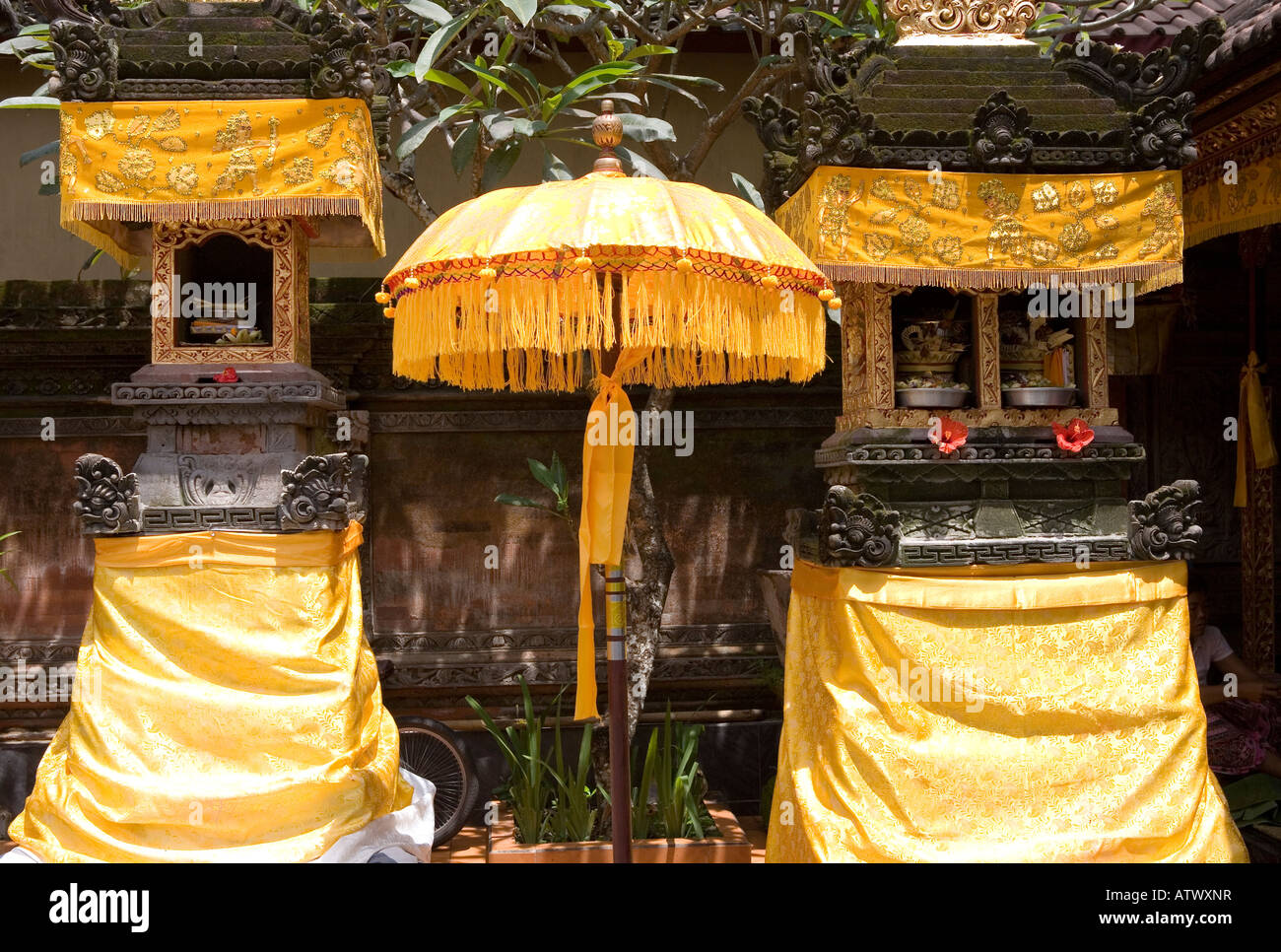Balinese Style Hindu Shrines Ubud Bali Indonesia Stock Photo - Alamy