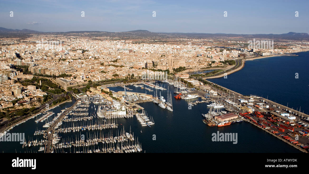 Aerial view of the city of Palma Mallorca Stock Photo - Alamy
