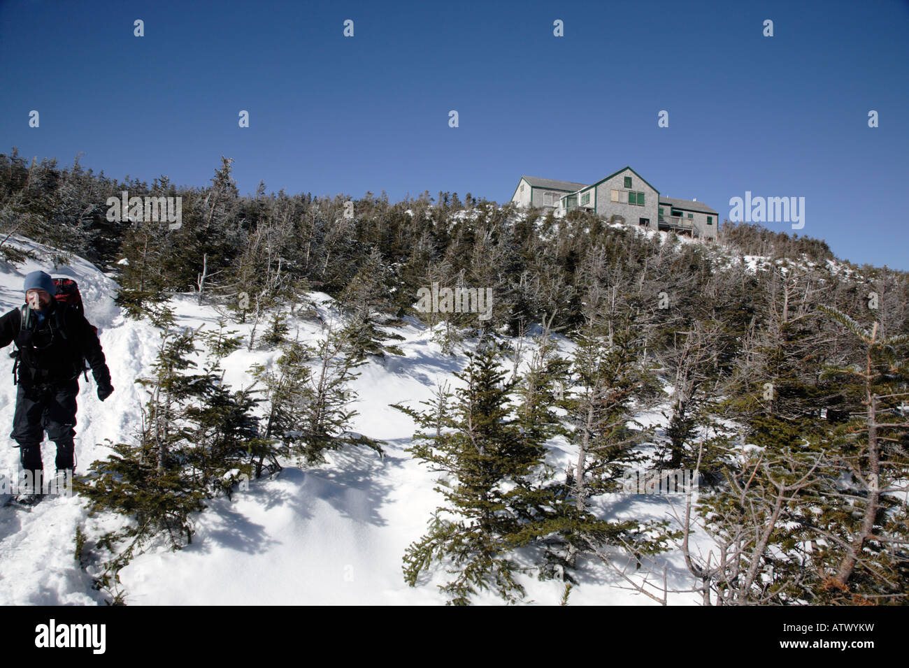Greenleaf Hut during the winter months Located in the White Mountains ...