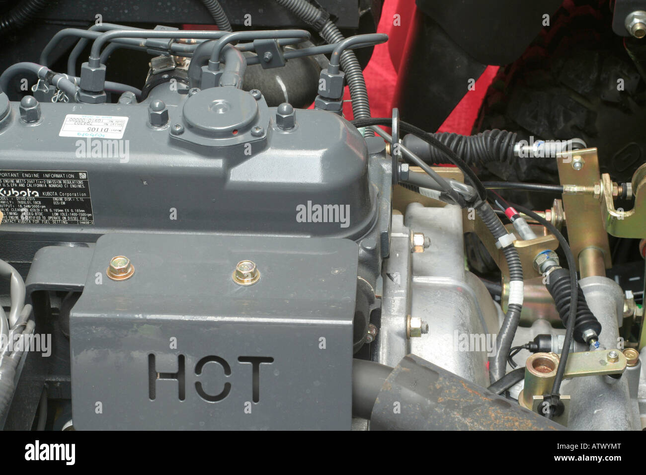 Kubota diesel engine and transmission Stock Photo - Alamy