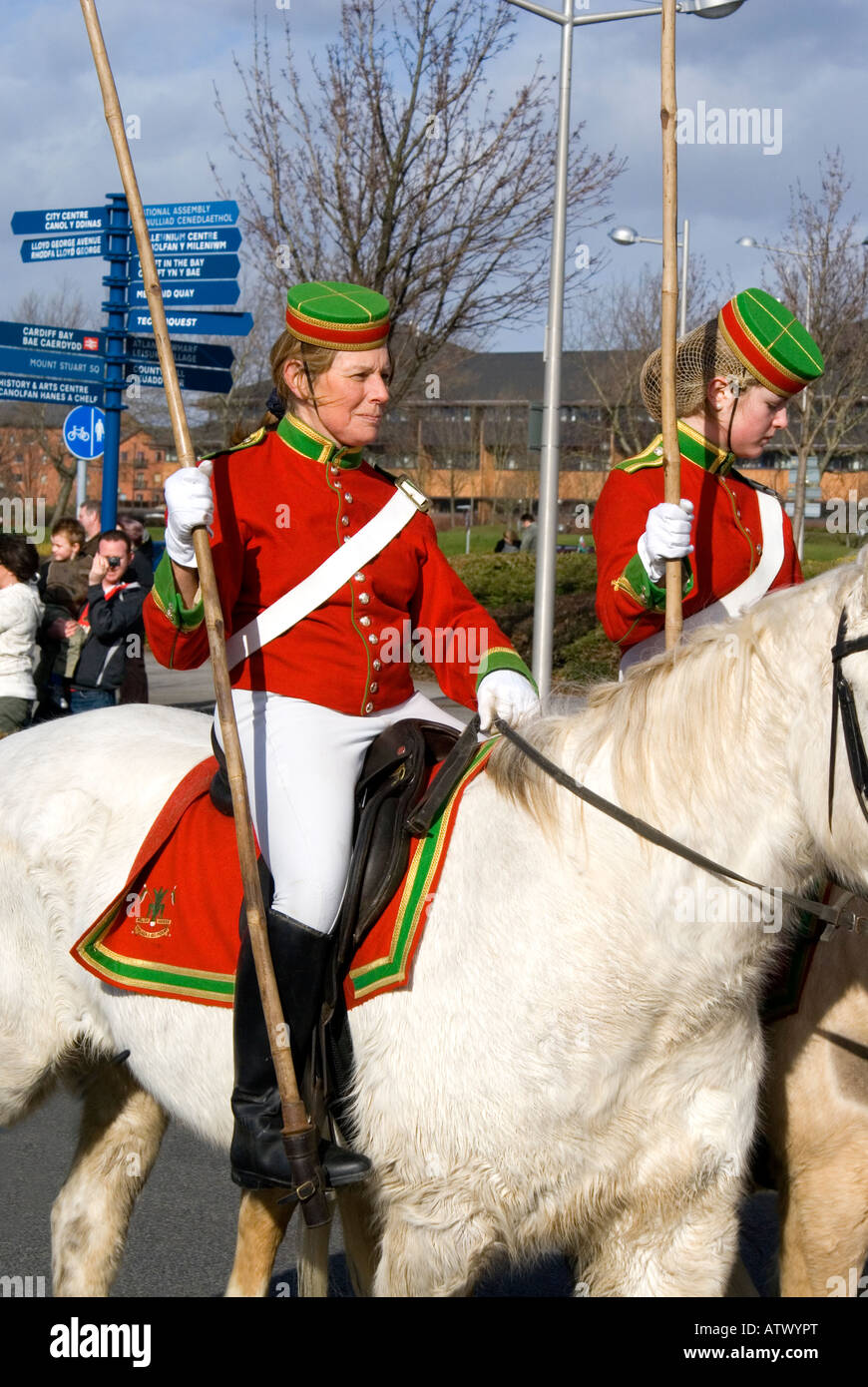 "welsh horse" st davids day parade cardiff south wales uk Stock Photo ...