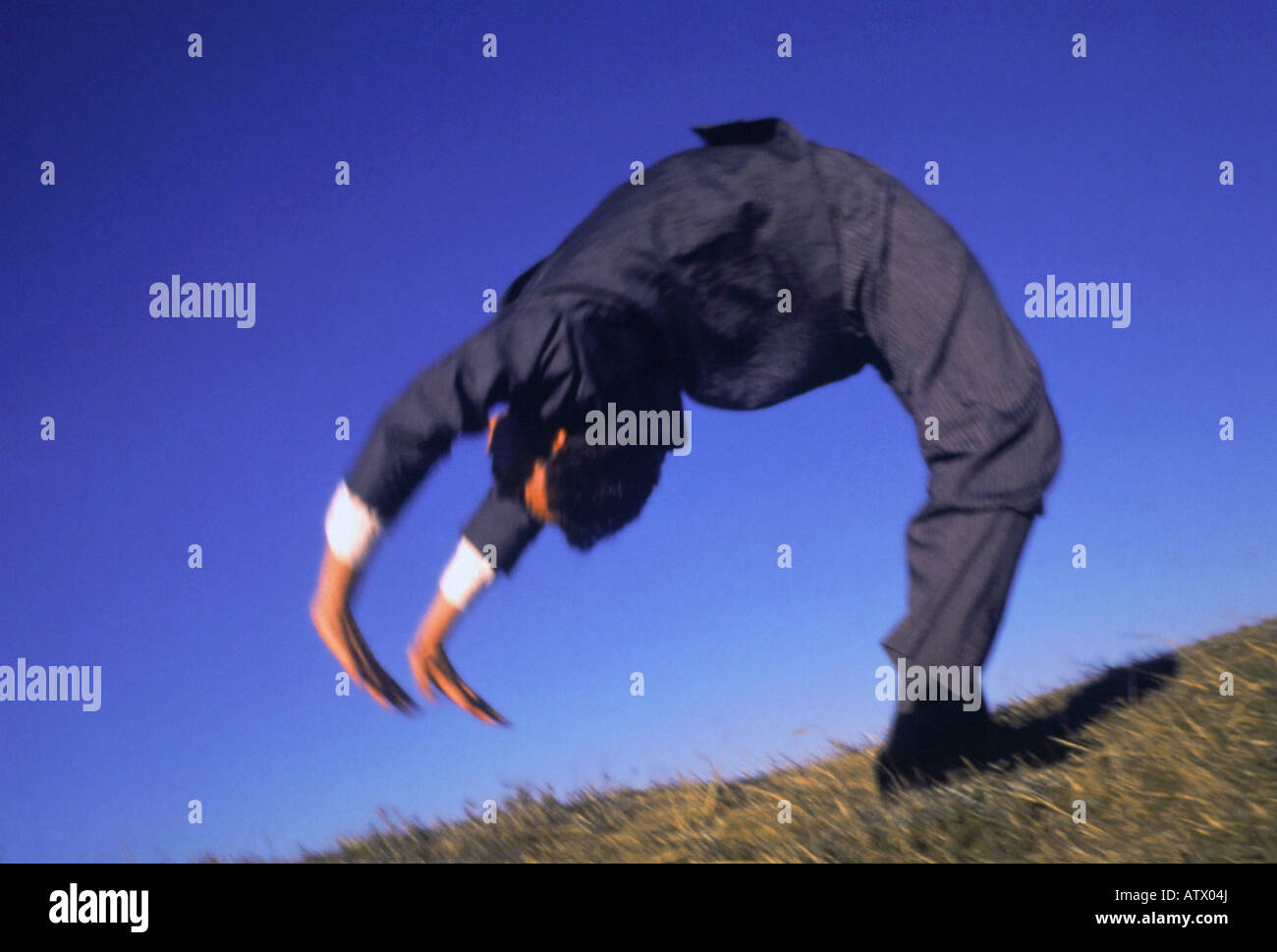 Man doing backbend hi-res stock photography and images - Alamy