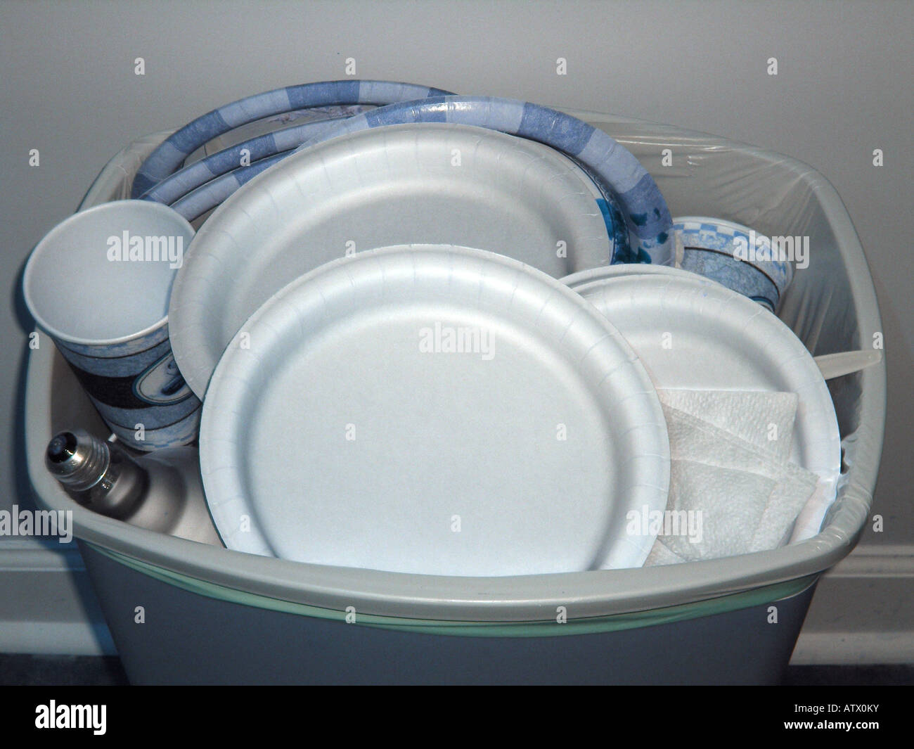 AJD59737, trash, paper plates Stock Photo - Alamy