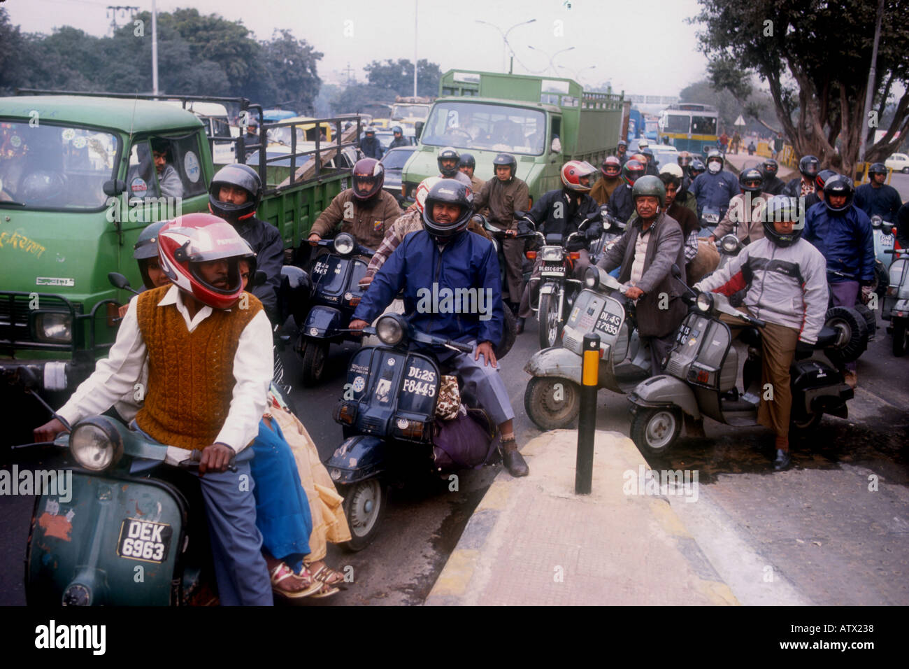 TRAFFIC JAM DELHI INDIA PH DAN WHITE Stock Photo - Alamy