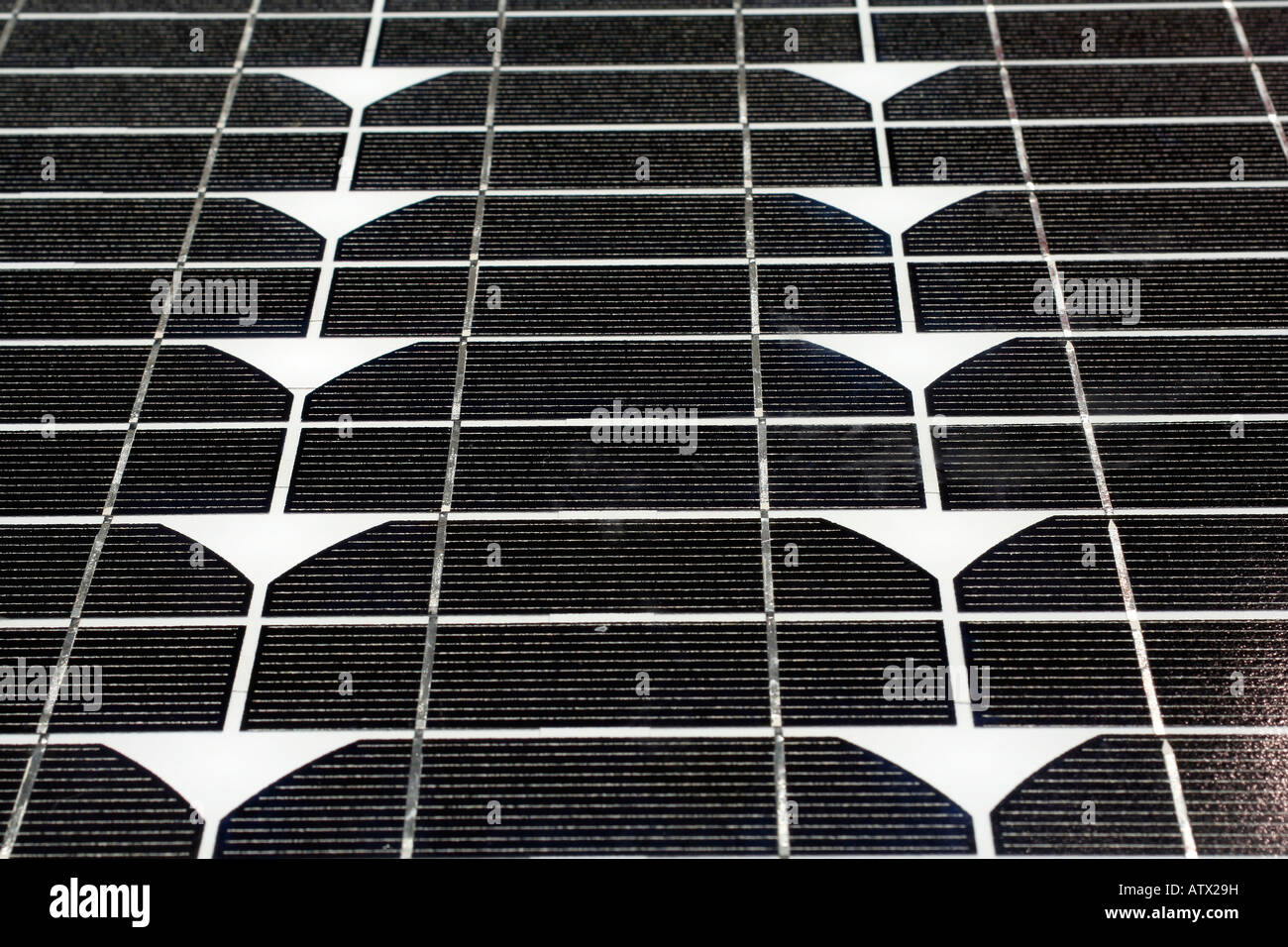 Photovoltaic array (solar panel) produces electricity from sunlight ...