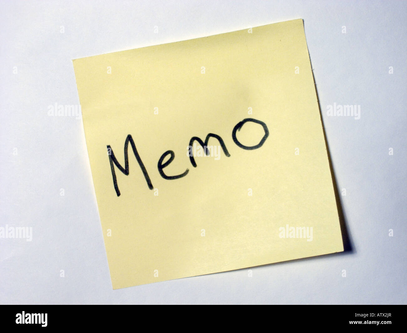 Memo Reminder Note Stock Photo - Alamy