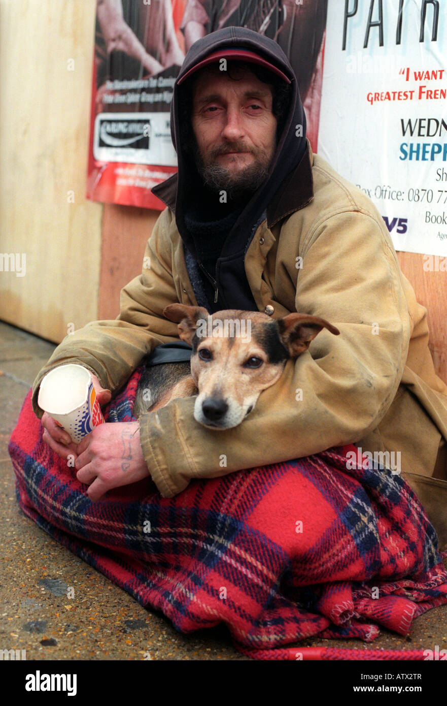 Homeless man begging on Oxford street London Stock Photo - Alamy