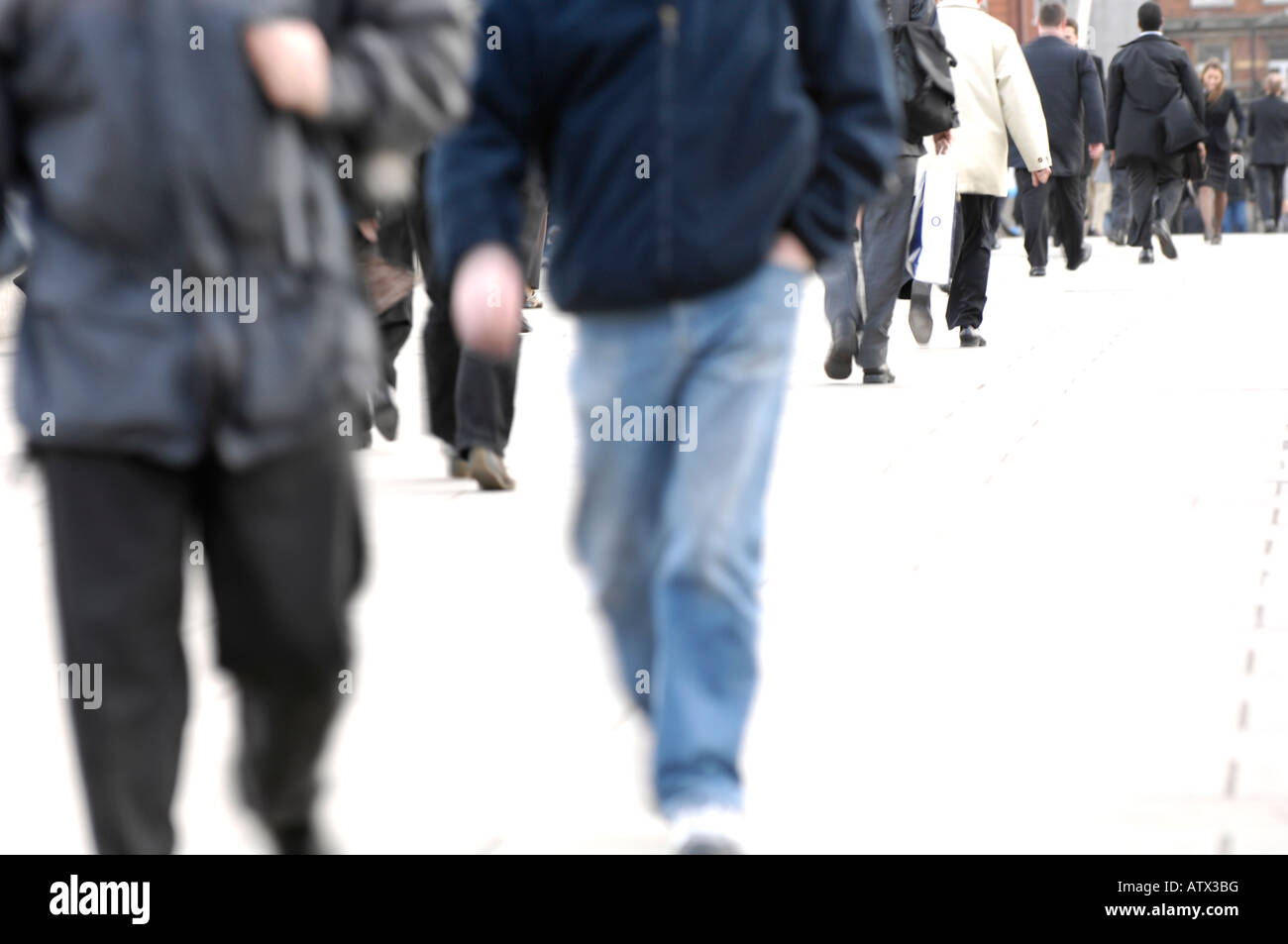 Walking walk rush commuter commute commuting people business work ...