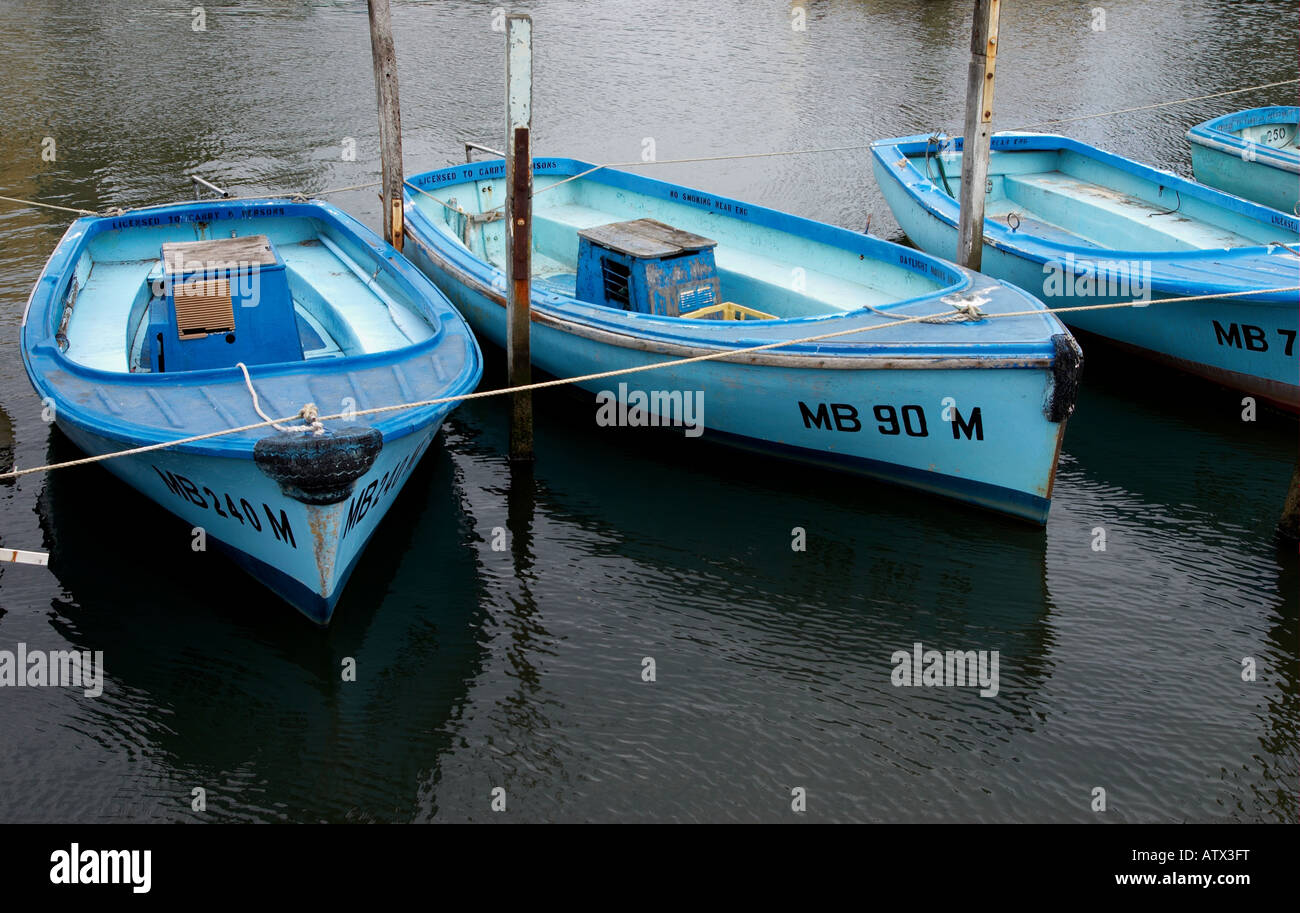 Row boats lined up Stock Photo - Alamy