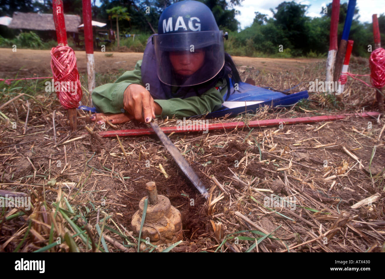 Land mines remain the brutal legacy of years of war in Cambodia Stock ...