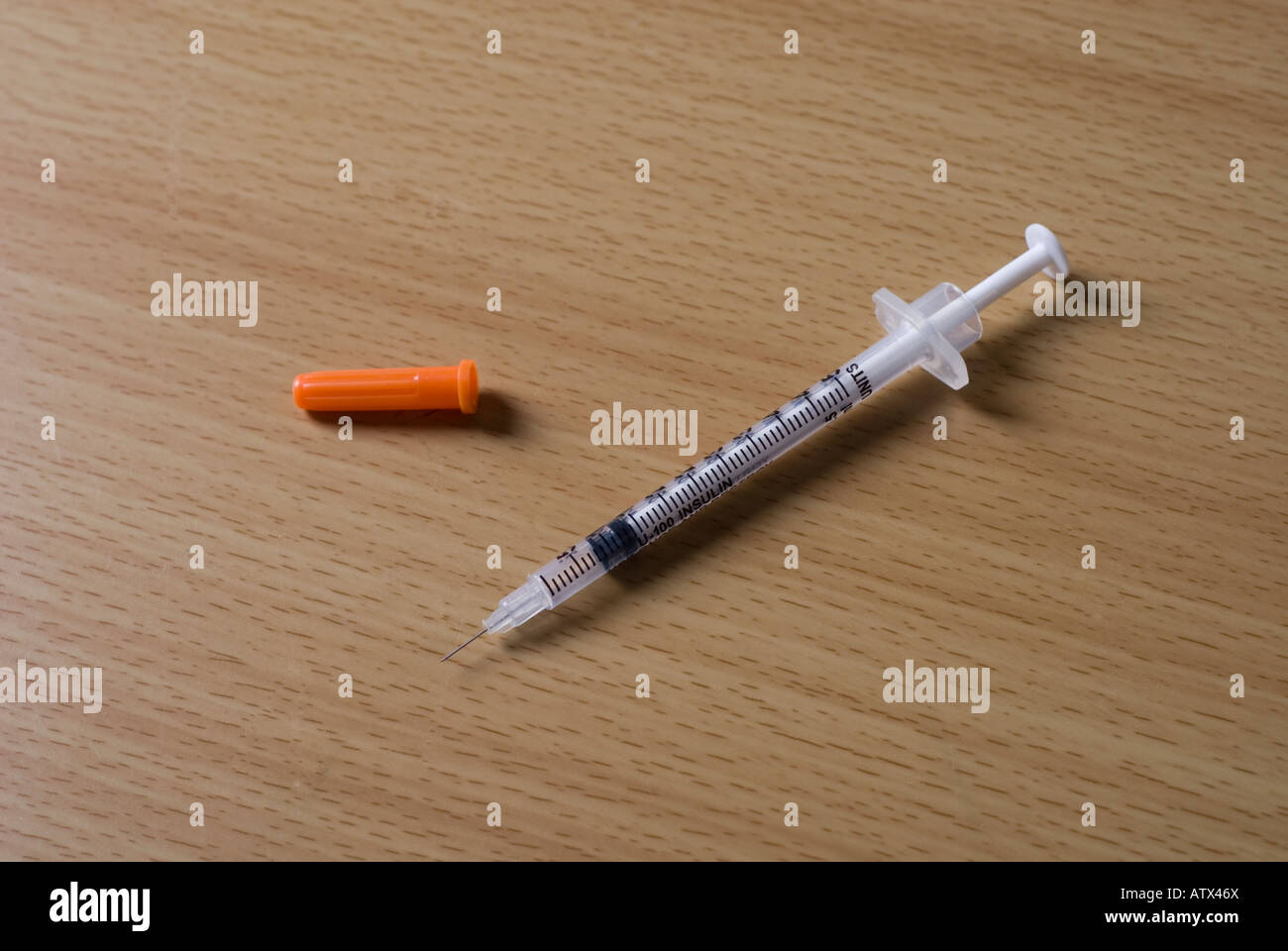 Insulin hypodermic injection Syringe still life Stock Photo - Alamy
