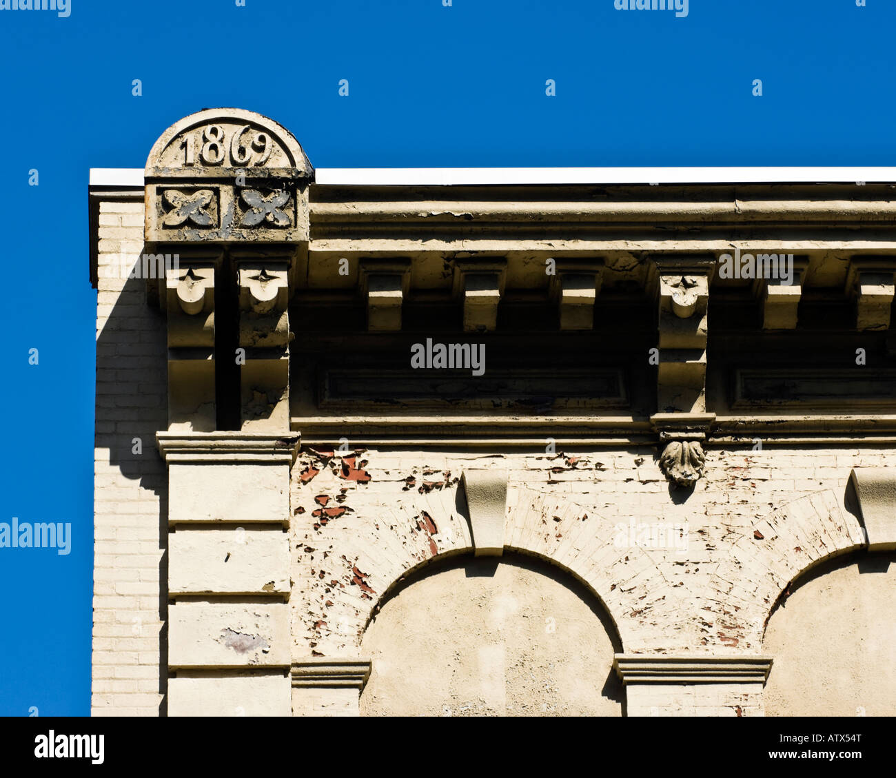 Architectural stone detail on building face from 1869 Stock Photo - Alamy