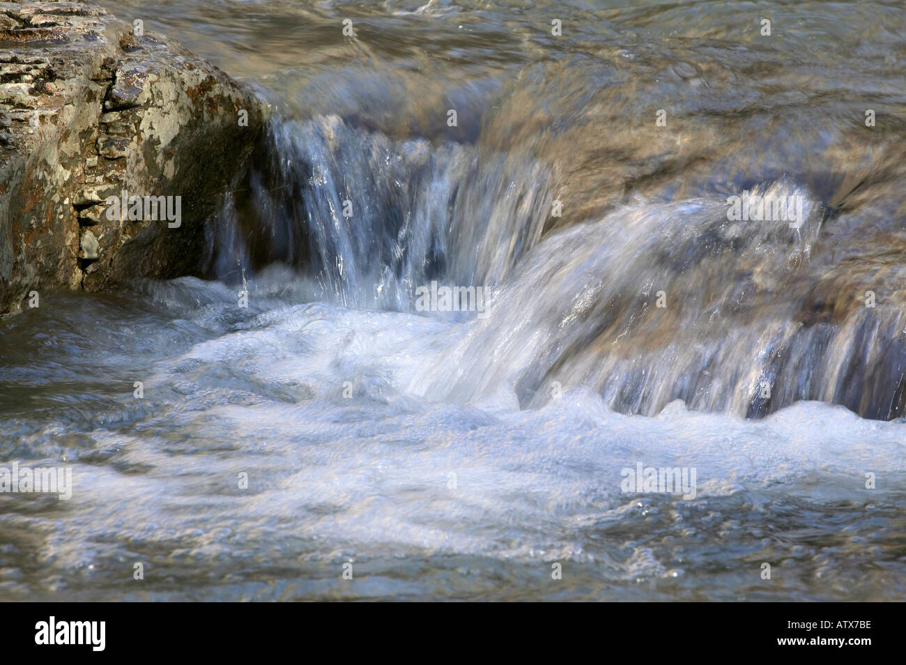Waterfall over rock ledge Tennessee Stock Photo - Alamy