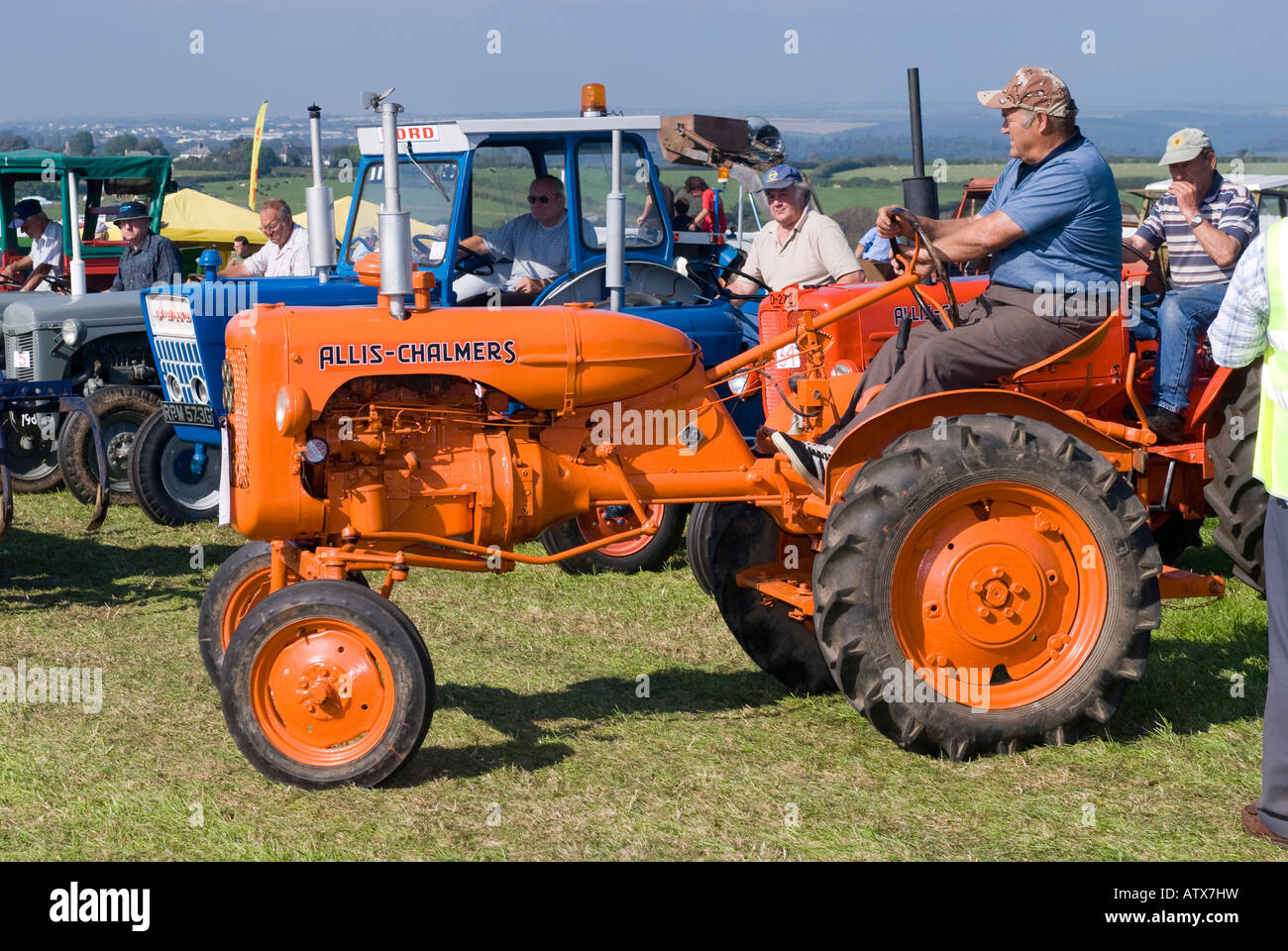 Vintage Tractors at Lanlivery Summer Fayre, Cornwall. 2007 Stock Photo ...