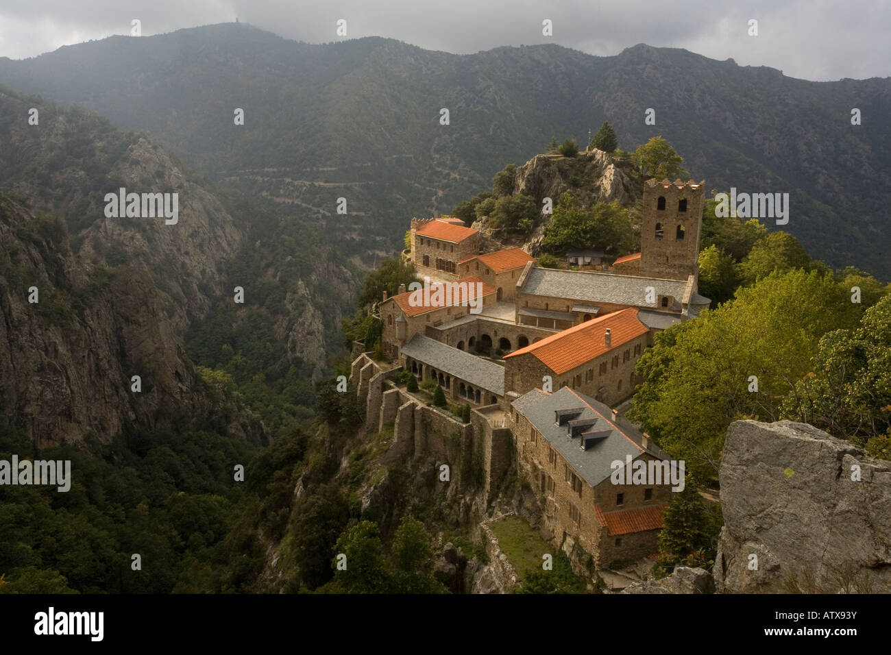Abbe de St Martin du Canigou (Abbey of St Martin of Canigou), Pyrenees ...