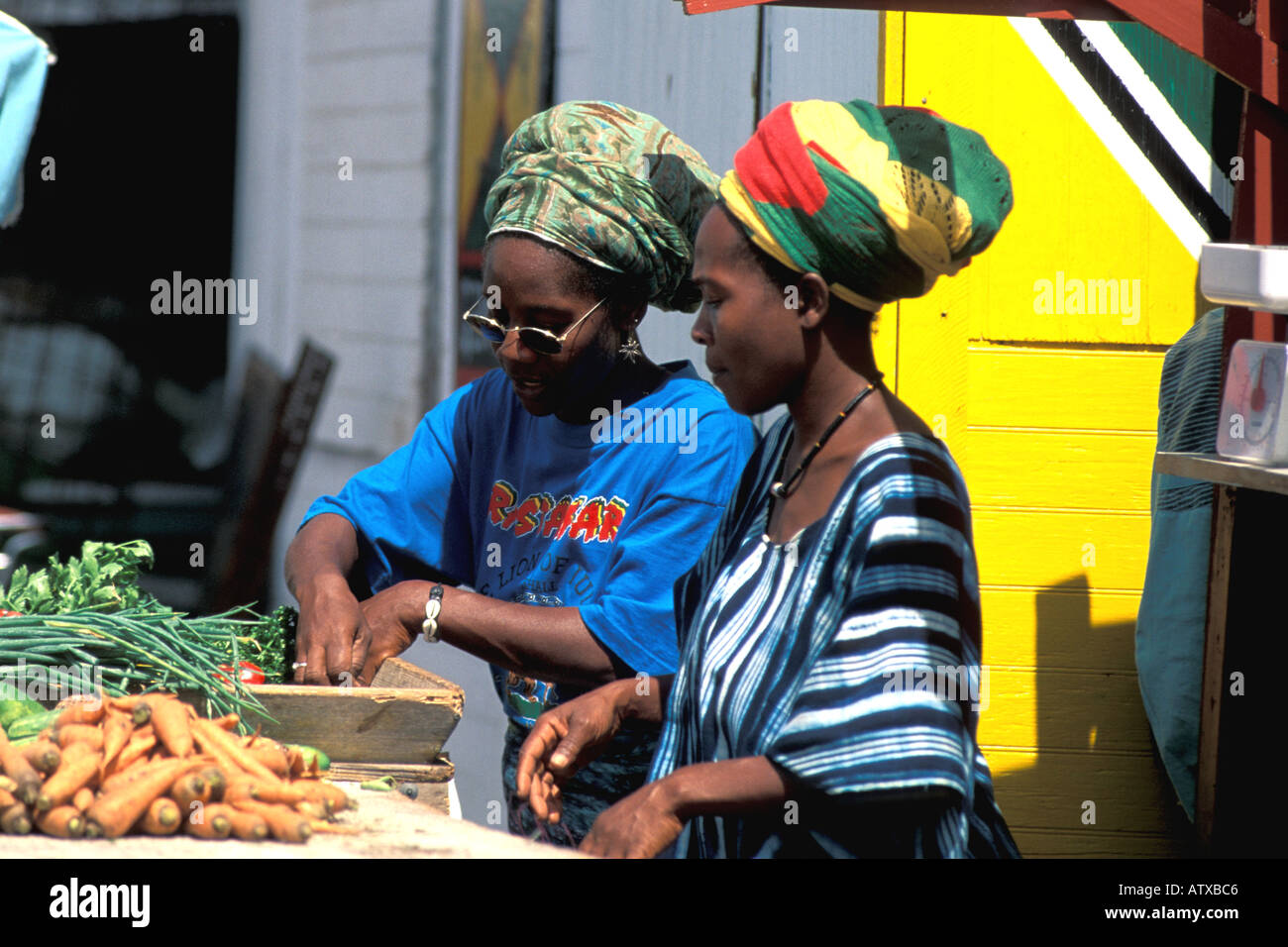 Barbados West Indies Caribbean Women Selling Vegetables Stock Photo - Alamy