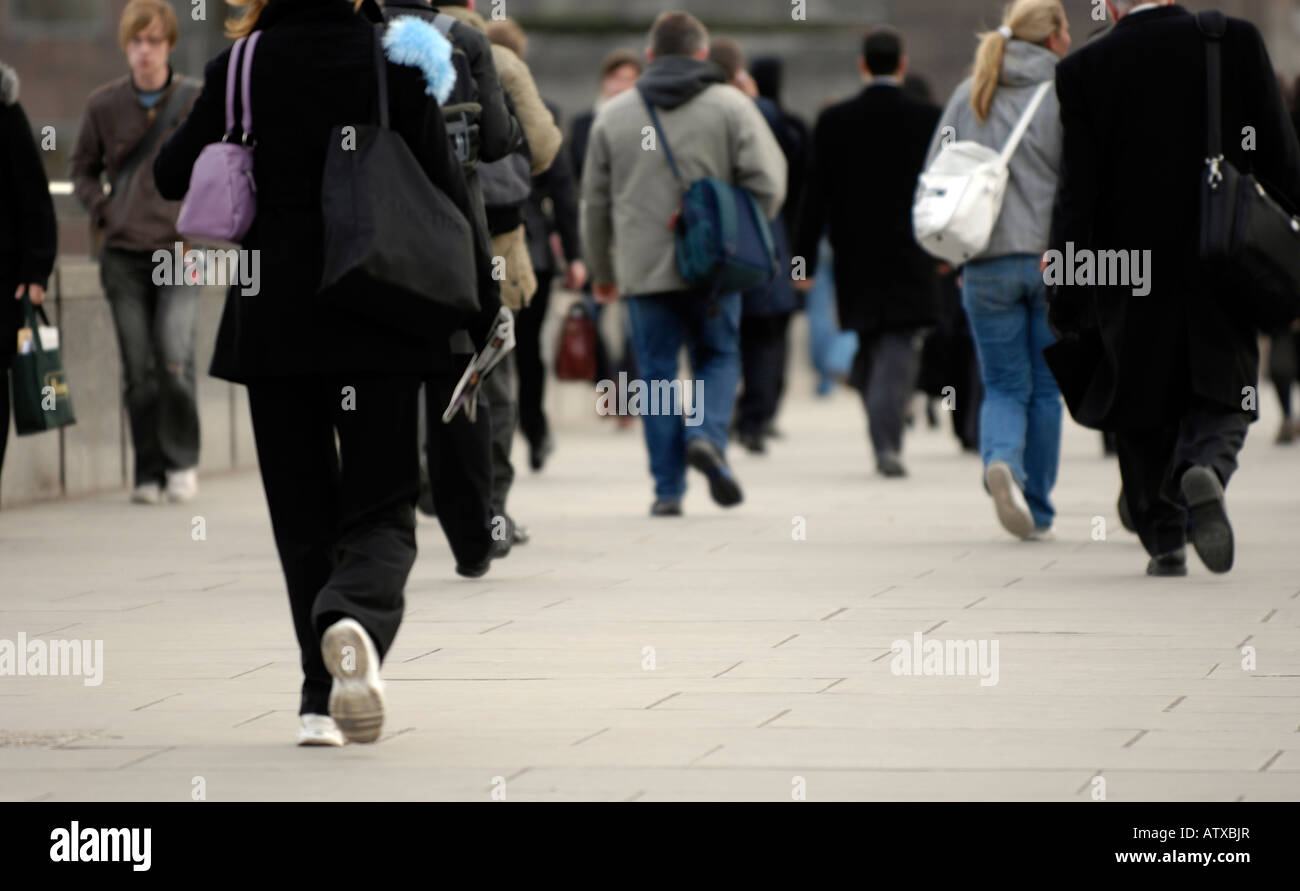 White collar worker action stepping striding business travel rush hi ...