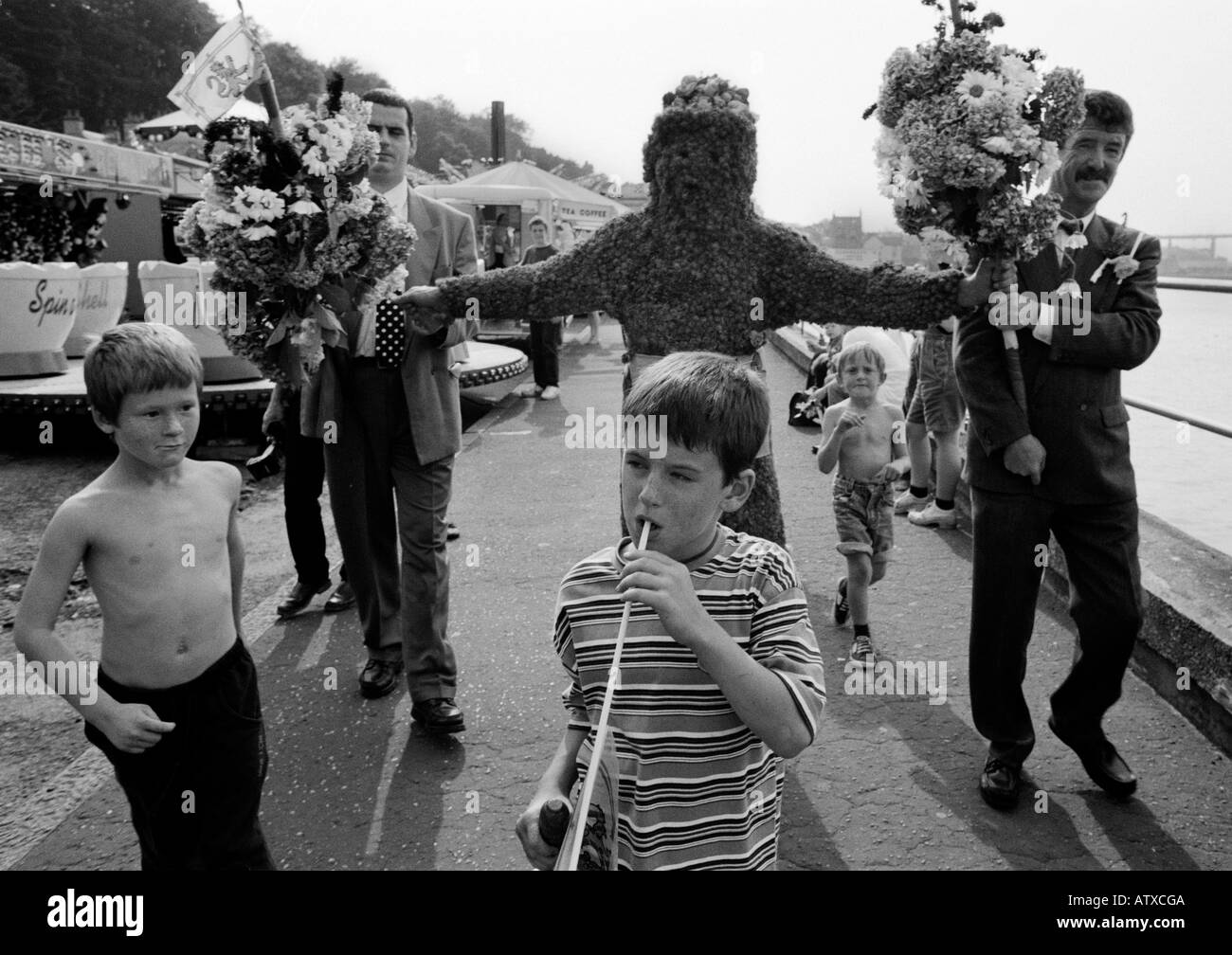 The Burry Man in South Queenferry near Edinburgh, Scotland Stock Photo ...