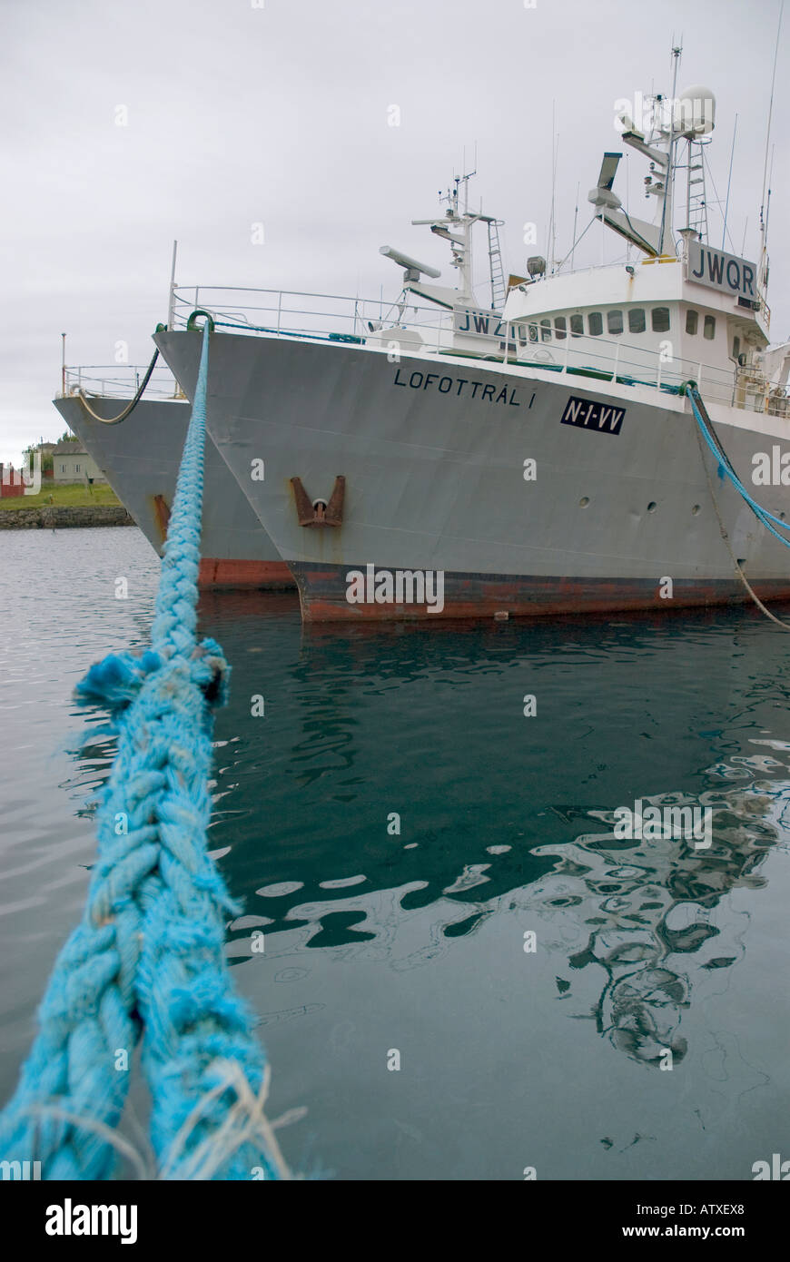 commercial fishing trawler, Stamsund, Lofoten islands, Norway Stock ...