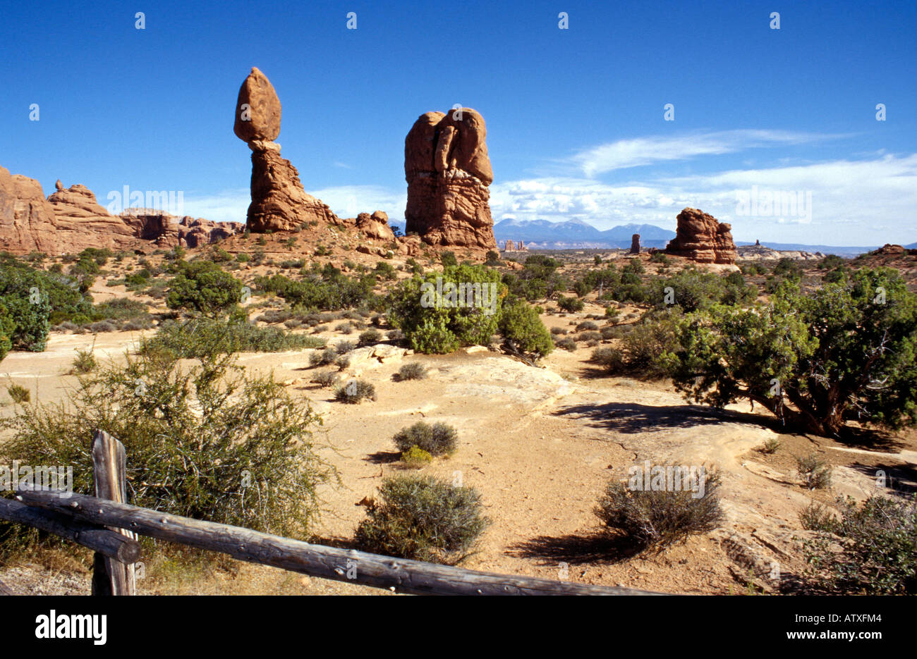Natural stone arches Arches national park Utah United States of America ...