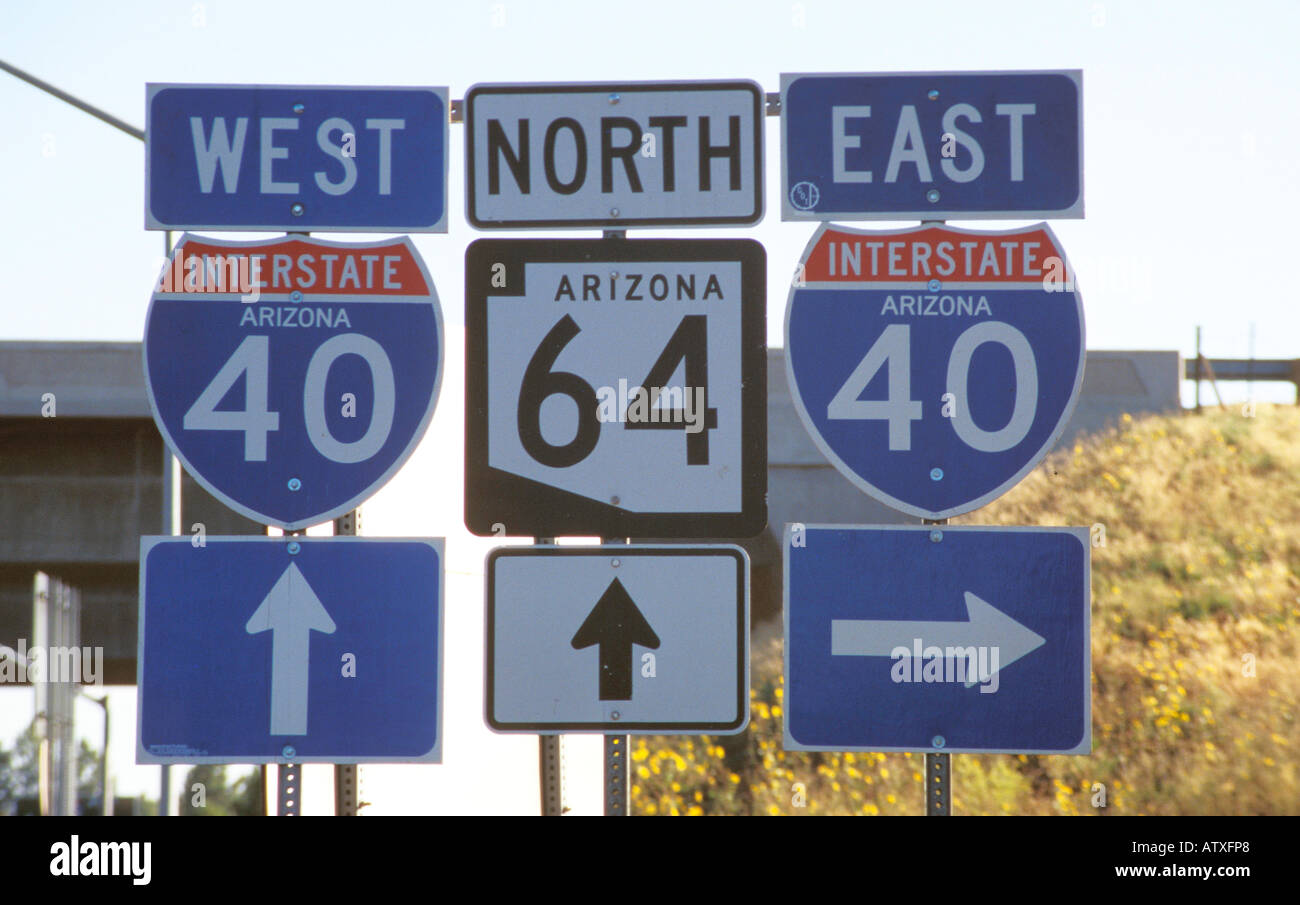 Road sign Arizona United States of America North America Stock Photo ...