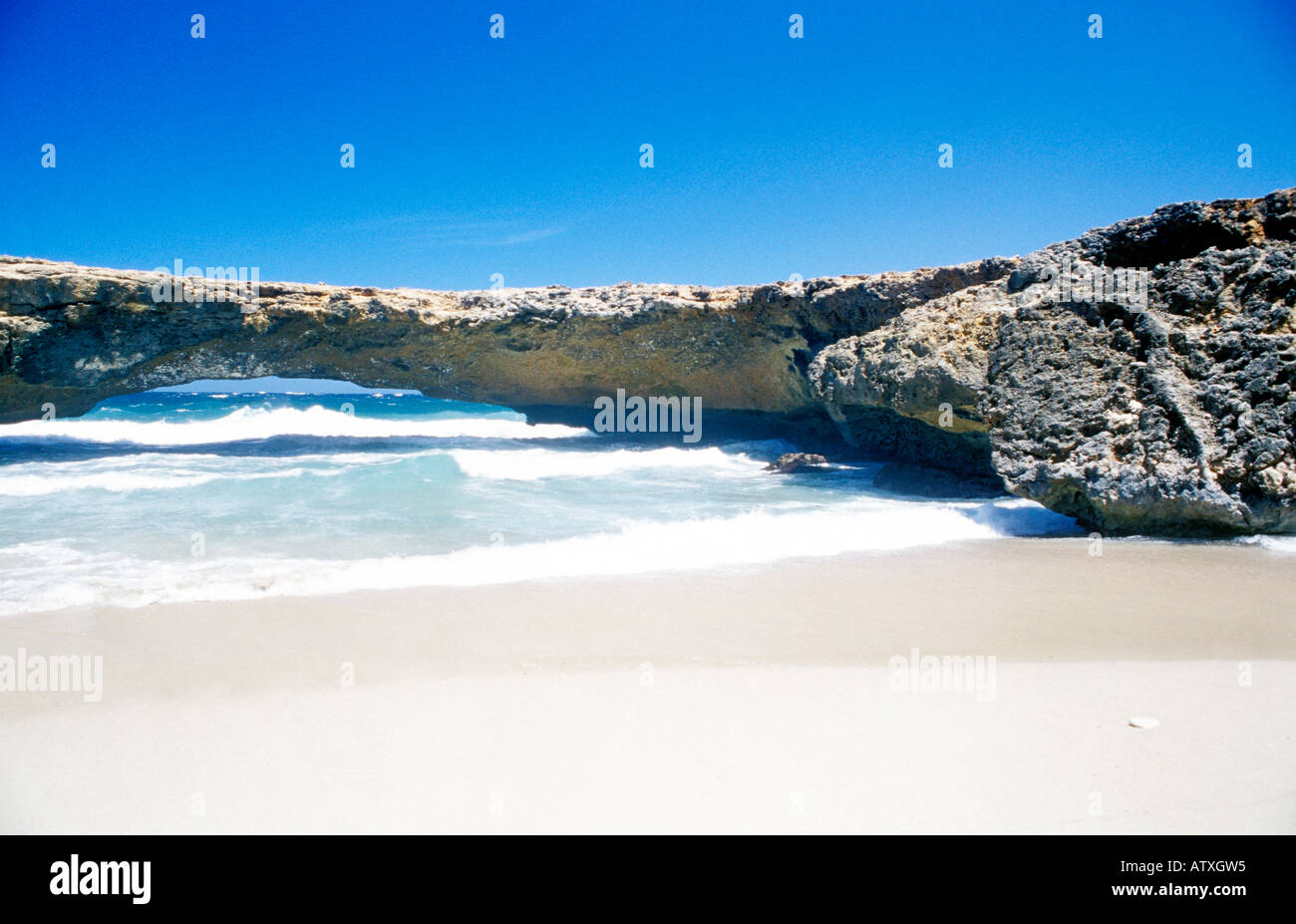 Natural bridge beach caribbean hi-res stock photography and images - Alamy