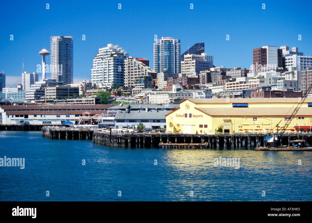 Cityscape from sea Seattle Washington State United States of America ...