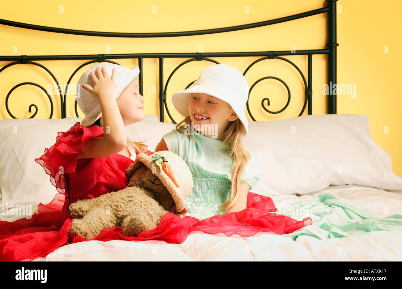 Young girls playing dress up Stock Photo - Alamy