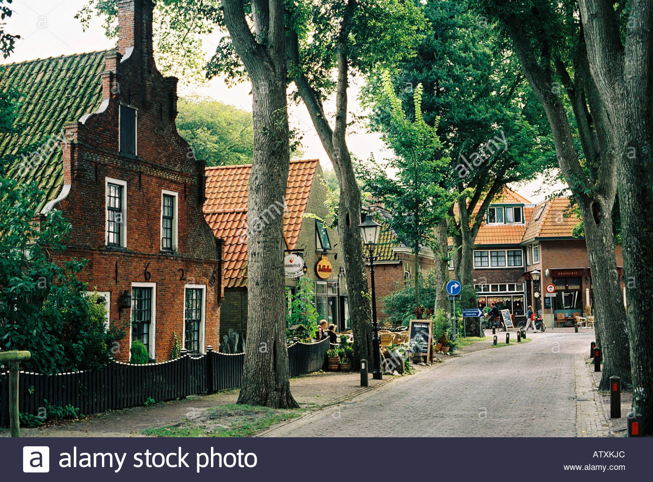Old Houses in the Village Nes Island Ameland Netherlands Stock Photo ...