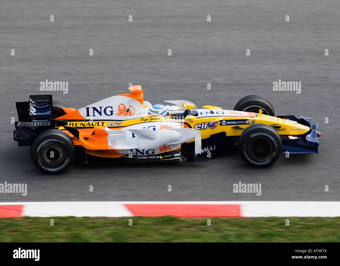 Fernando ALONSO (ESP) in the Renault R28 Formula 1 racecar during ...