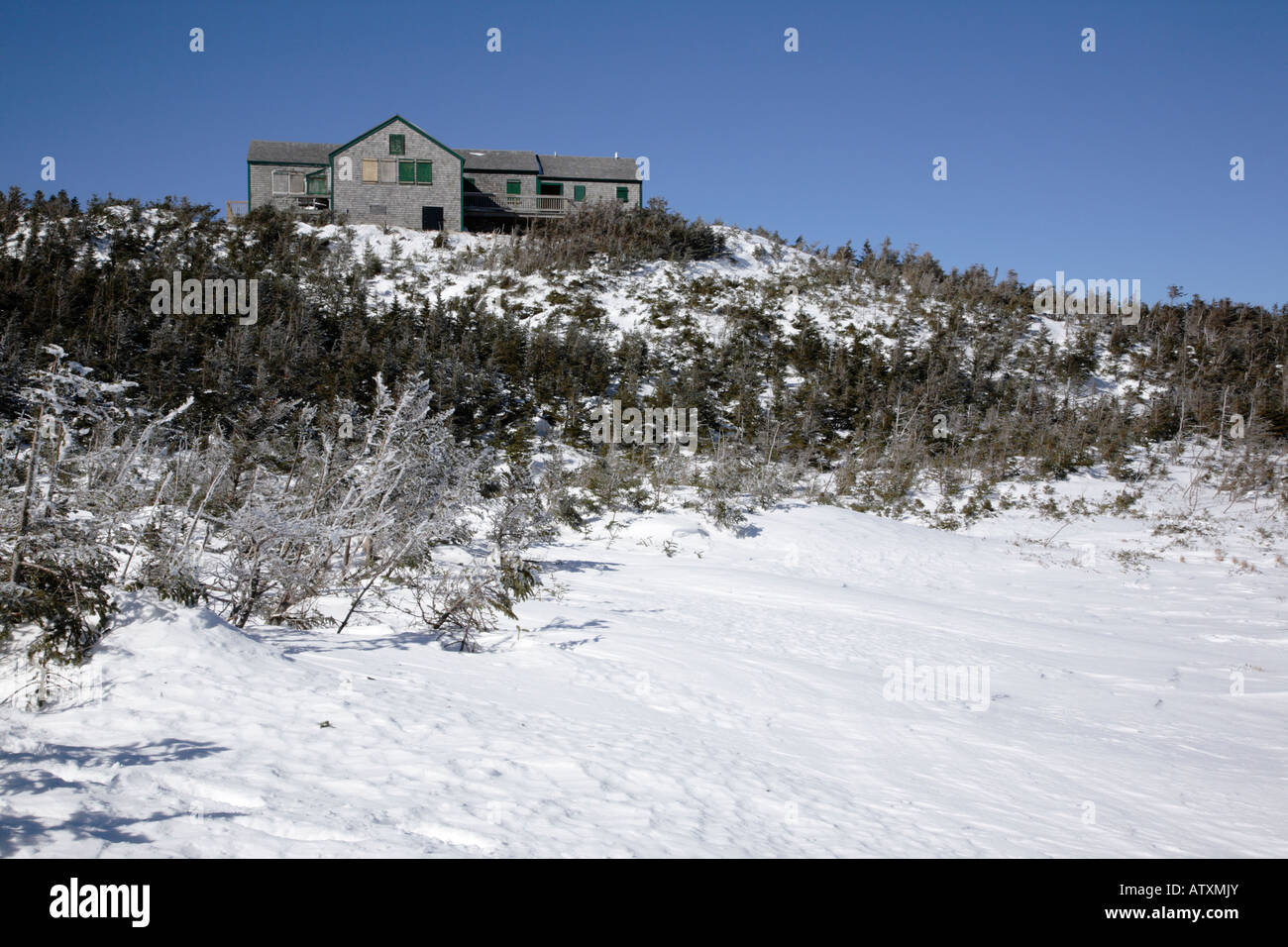 Greenleaf Hut during the winter months Located in the White Mountains ...