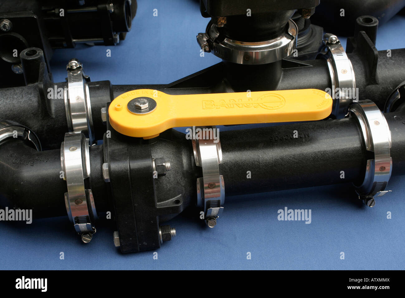 Agricultural chemical valve and piping Stock Photo - Alamy