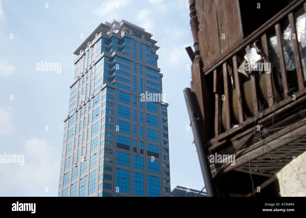 Modern skyscraper and an old house Shanghai China Asia Stock Photo - Alamy