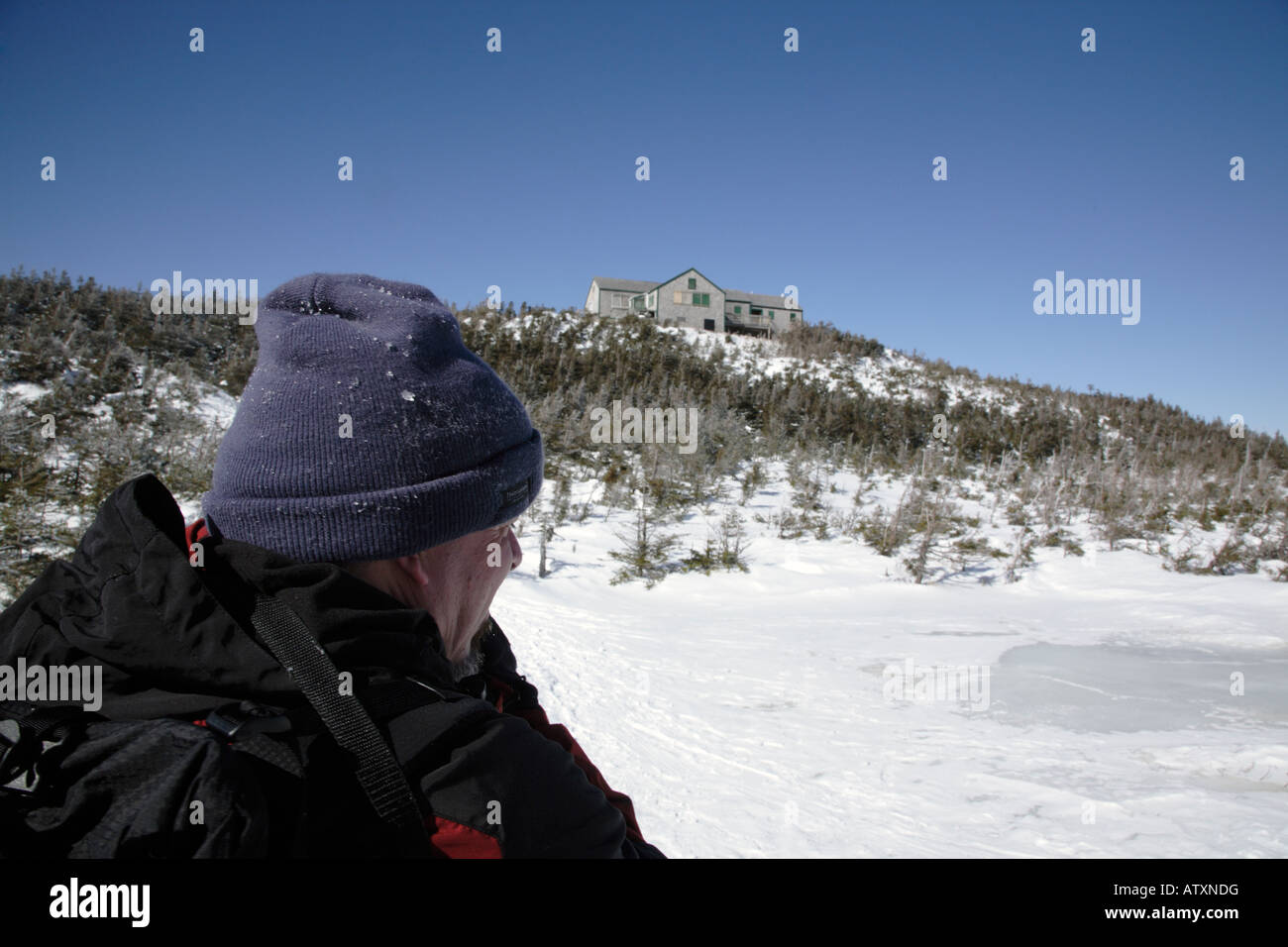Greenleaf Hut during the winter months Located in the White Mountains ...