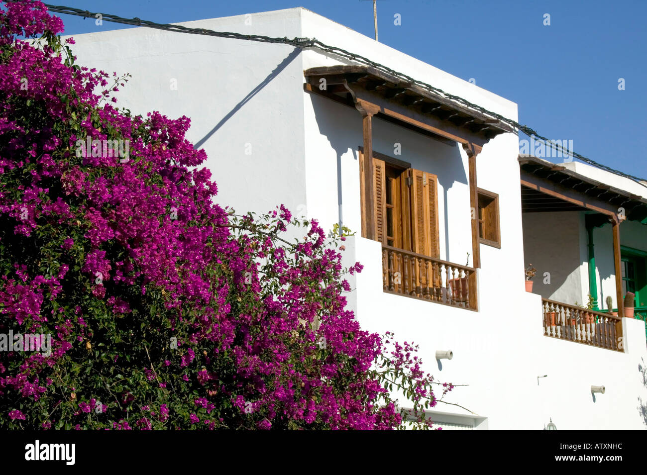 Traditional houses Haria Stock Photo - Alamy