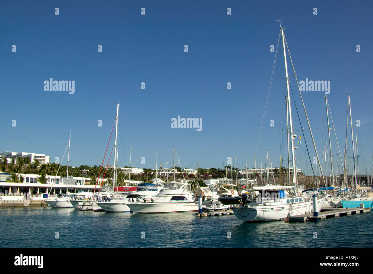 Marina Puerto Calero Stock Photo - Alamy