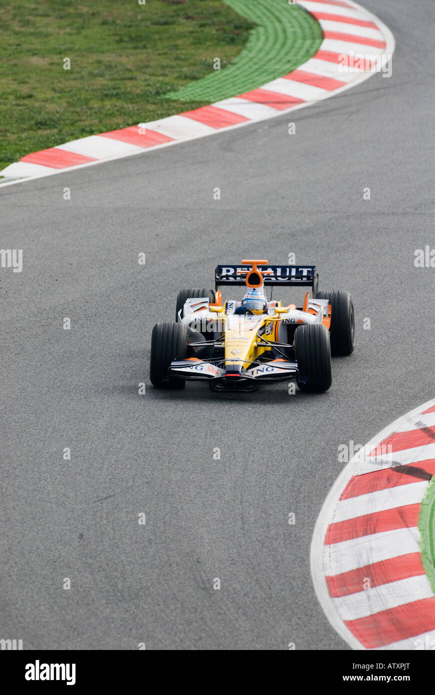 Fernando ALONSO (ESP) in the Renault R28 Formula 1 racecar during ...