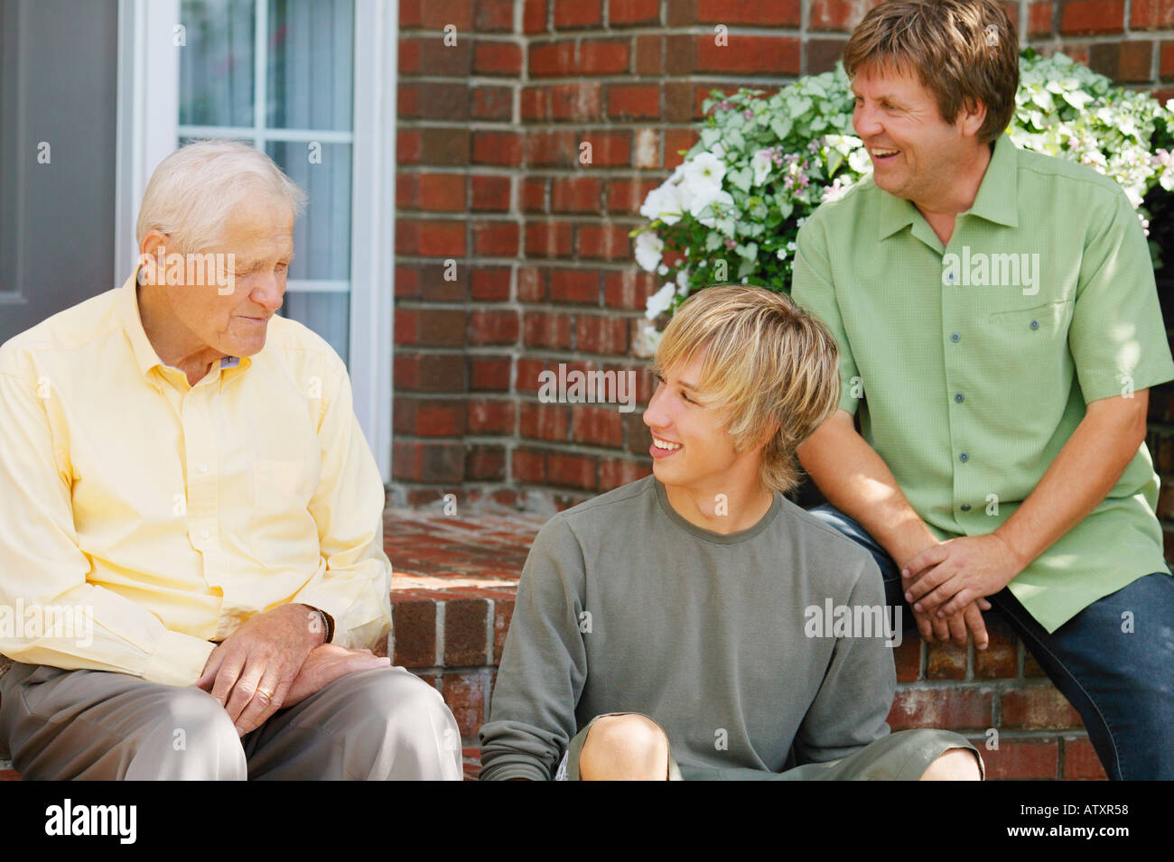 A senior sharing his wisdom Stock Photo - Alamy
