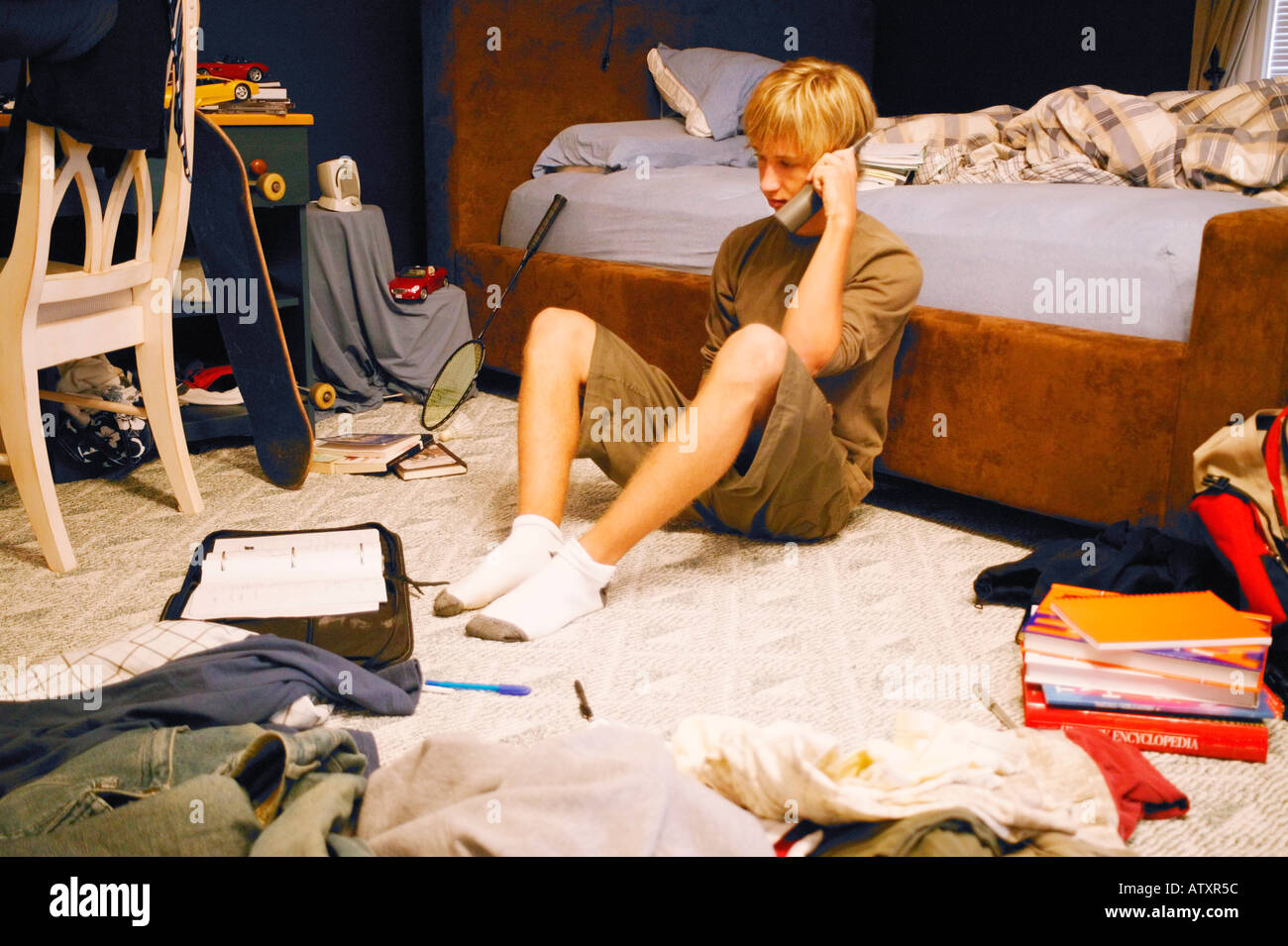 Teen boy messy bedroom hi-res stock photography and images - Alamy