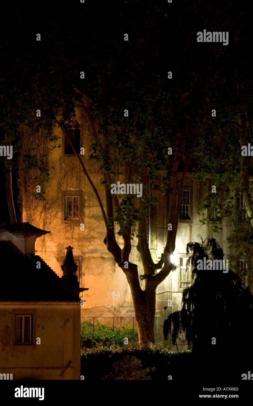 Old Mansion at Night, Sintra Portugal Stock Photo - Alamy