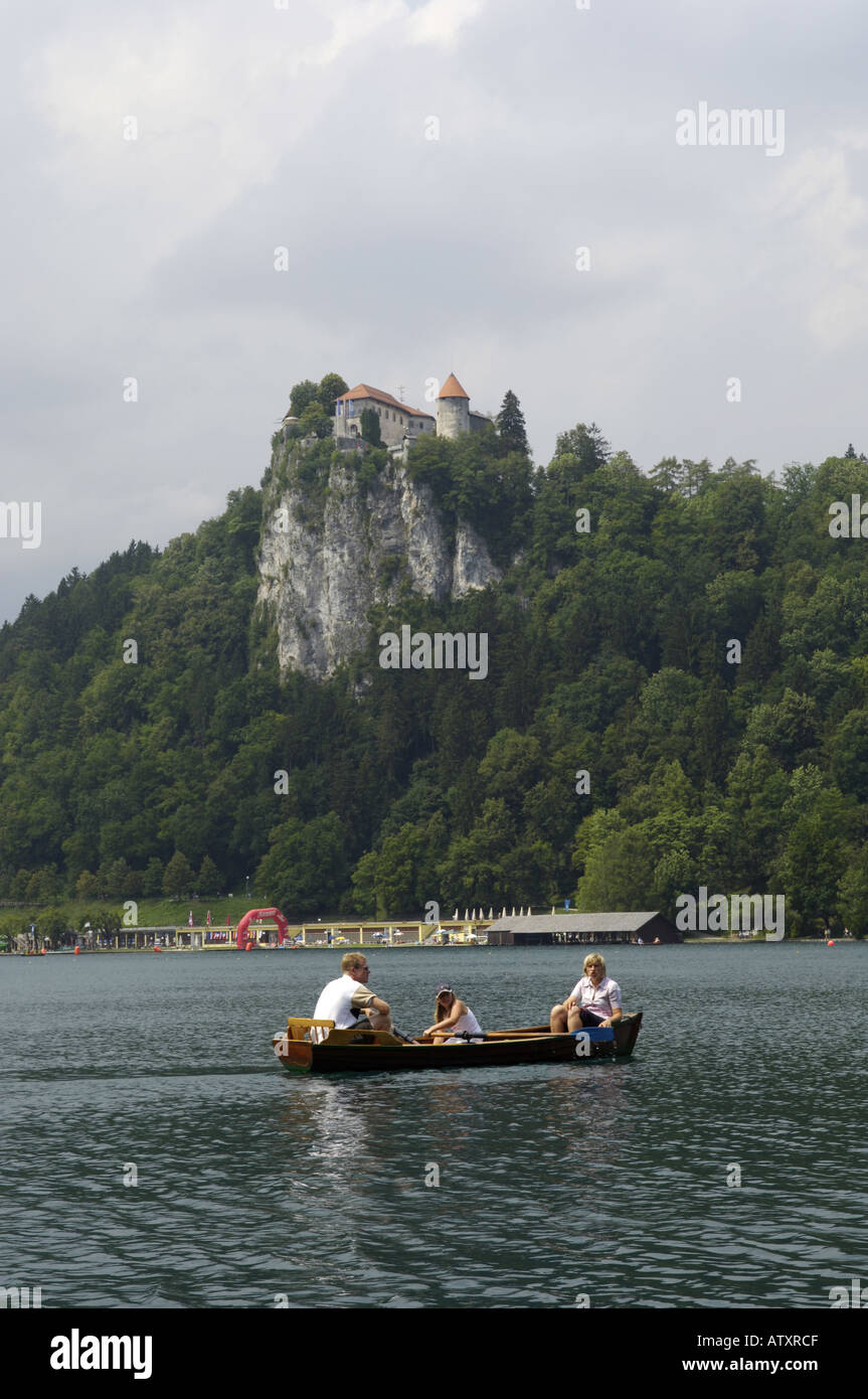 Blejsko Jezero, Blejski Grad, Lake Bled and castle Stock Photo - Alamy