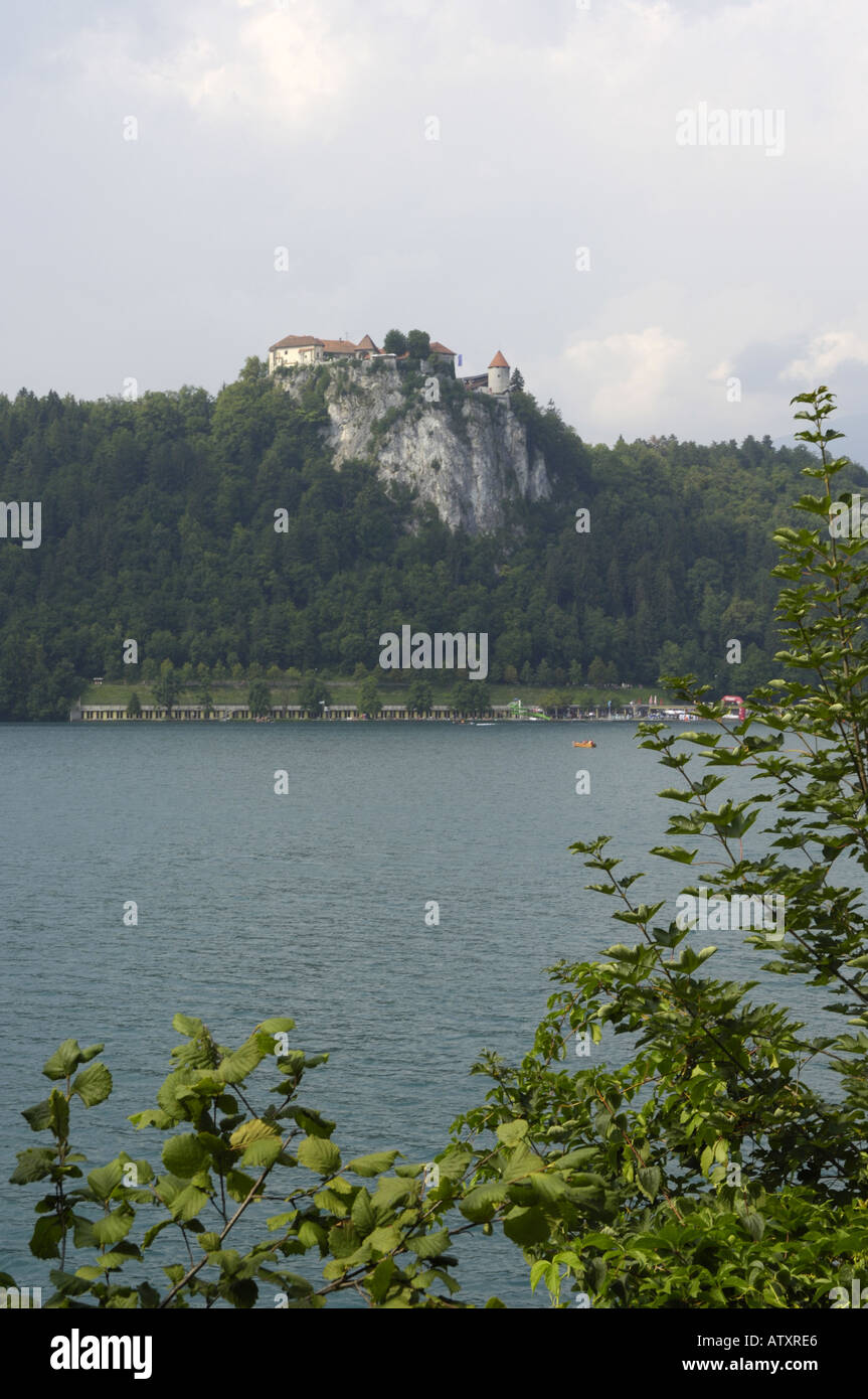 Blejsko Jezero, Blejski Grad, Lake Bled and castle Stock Photo - Alamy
