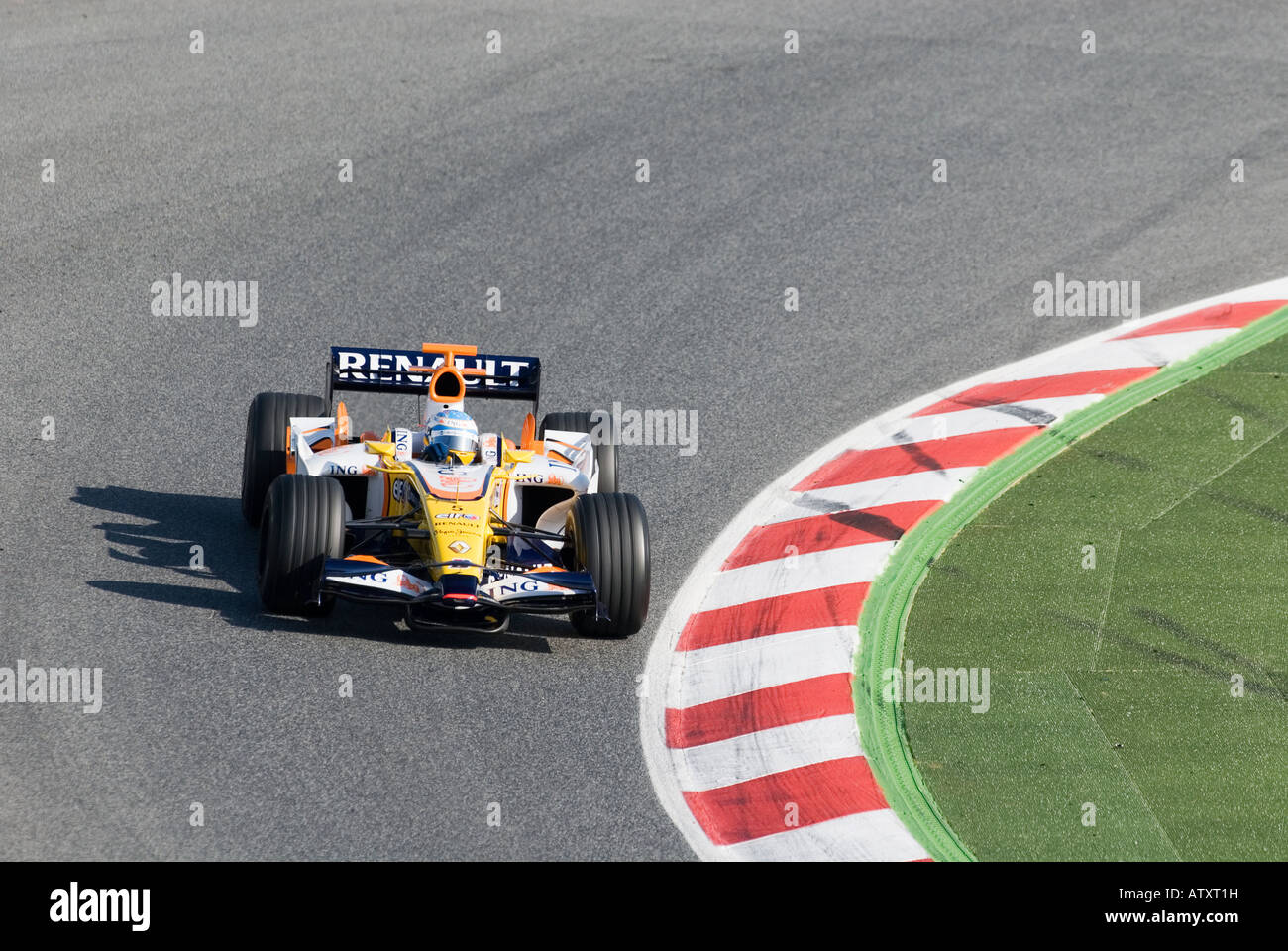Fernando ALONSO (ESP) in the Renault R28 Formula 1 racecar during ...